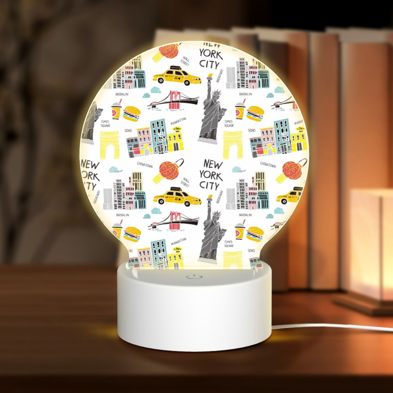 Salouo New York for Round Acrylic Night Light - Acrylic Sheets with LED ...