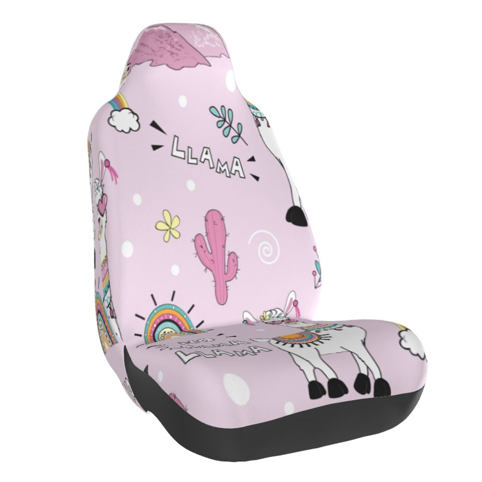 Salouo No Drama Llama Print Automotive Seat Covers, Universal Fit Anti ...
