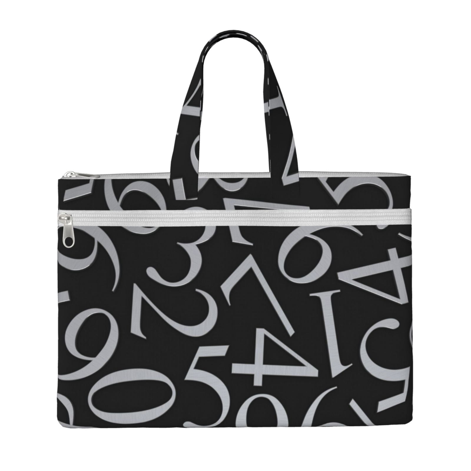 Salouo Numbers for Canvas Tote File Bag, Tote Bag With Zipper Business ...