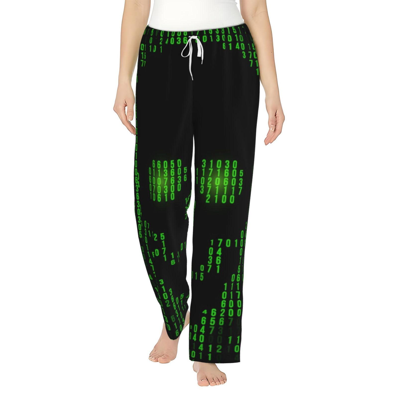 Salouo Numbers Skull Print Women's Pajama Pants Casual Loose Sweatpants ...