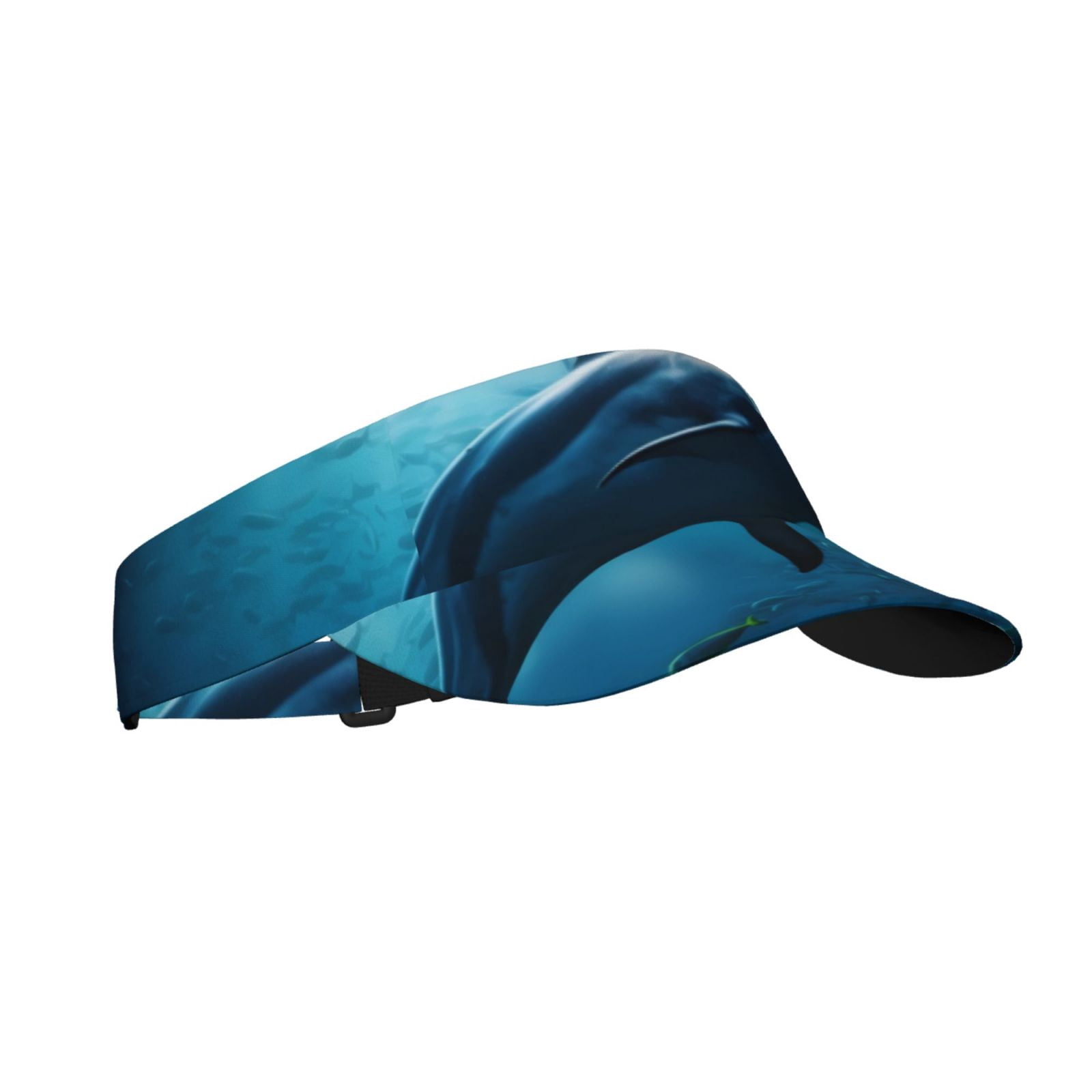 Salouo Ocean Dolphin Fish School Pattern Sport Sun Visor Hats,1-Piece ...