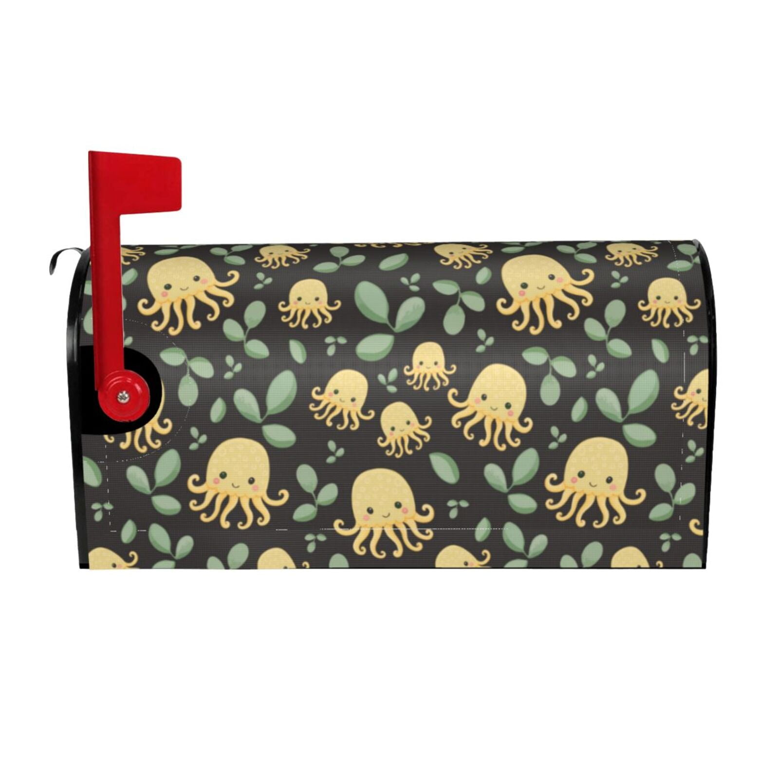 Salouo Octopuses And Leaves for Magnetic Mailbox Covers Waterproof Post ...