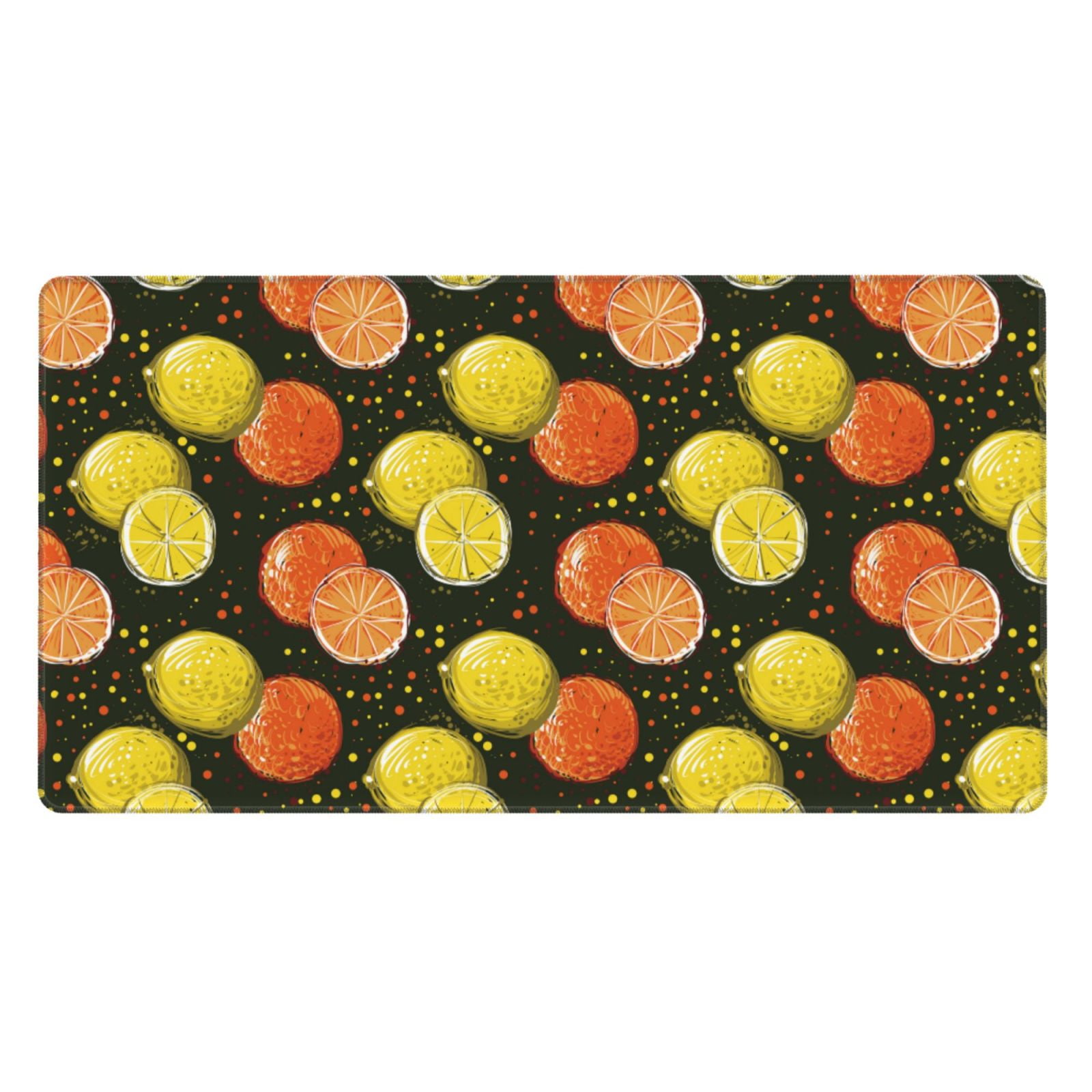 Salouo Orange Lemon Print Large Mouse Pad,Extended Mat Desk Pad, 3mm ...