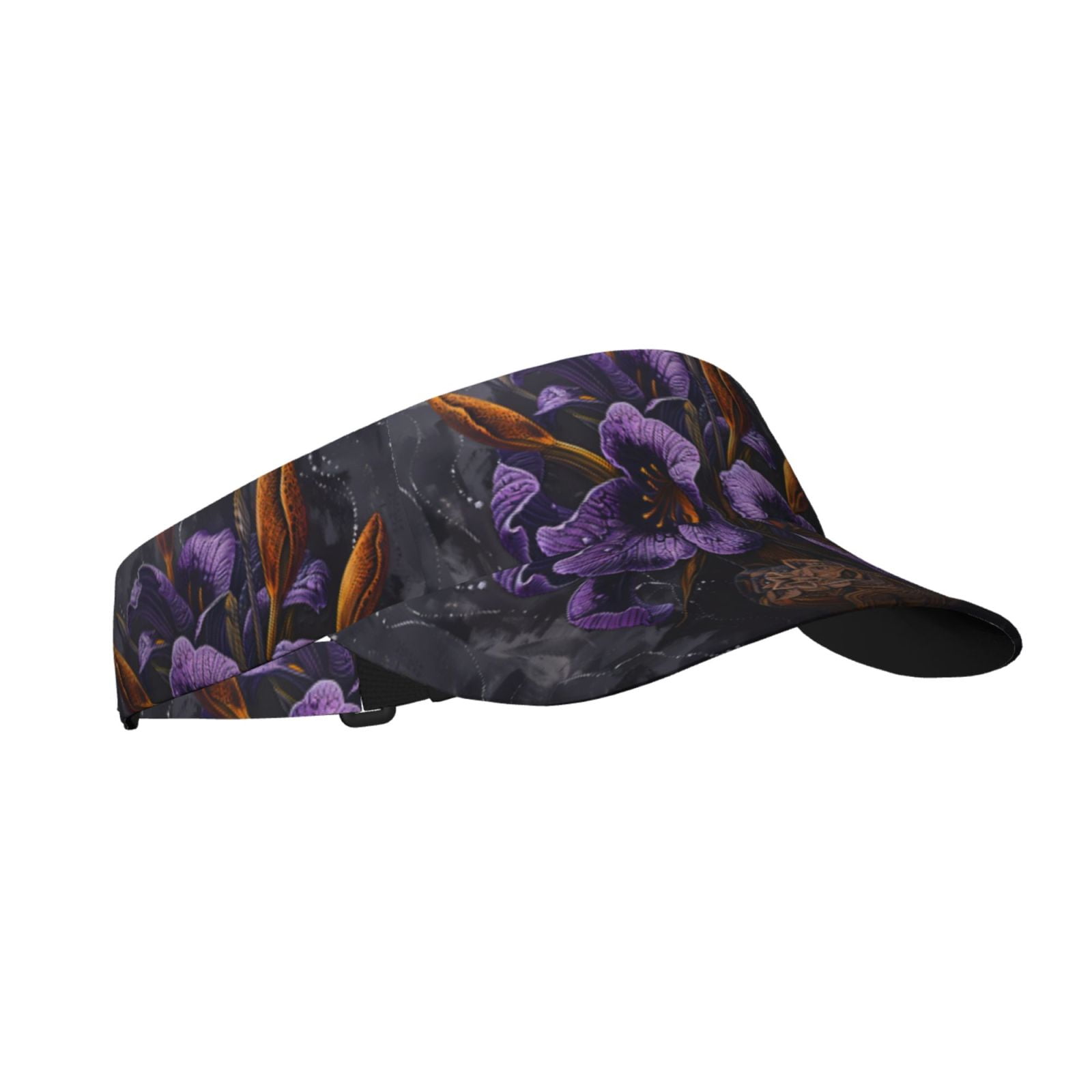 Salouo Ornate Purple Floral Vase Pattern Sport Sun Visor Hats,1-Piece ...