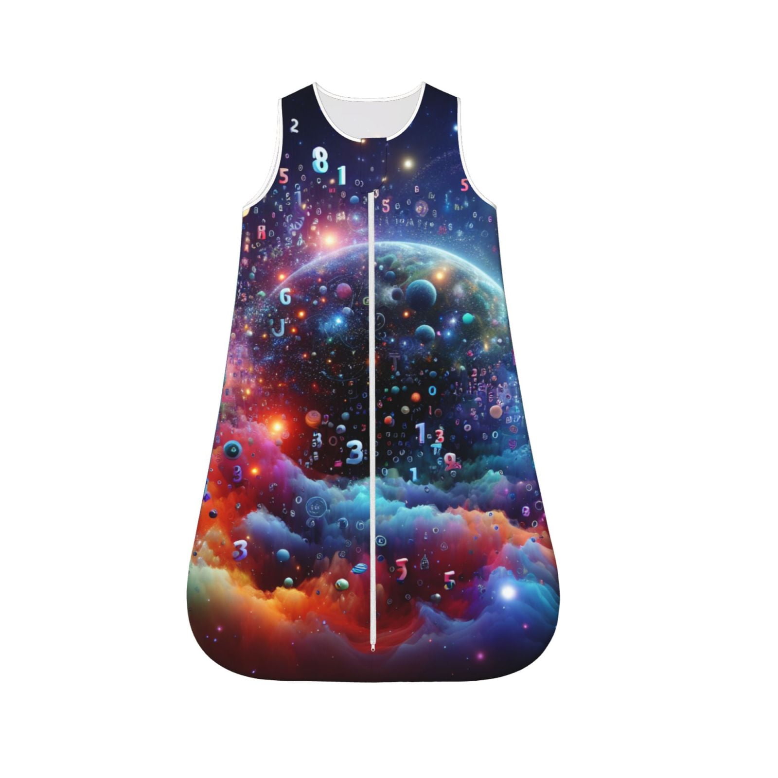 Salouo Outer Space Floating Numbers And Letters Print Baby Sleep Sack ...
