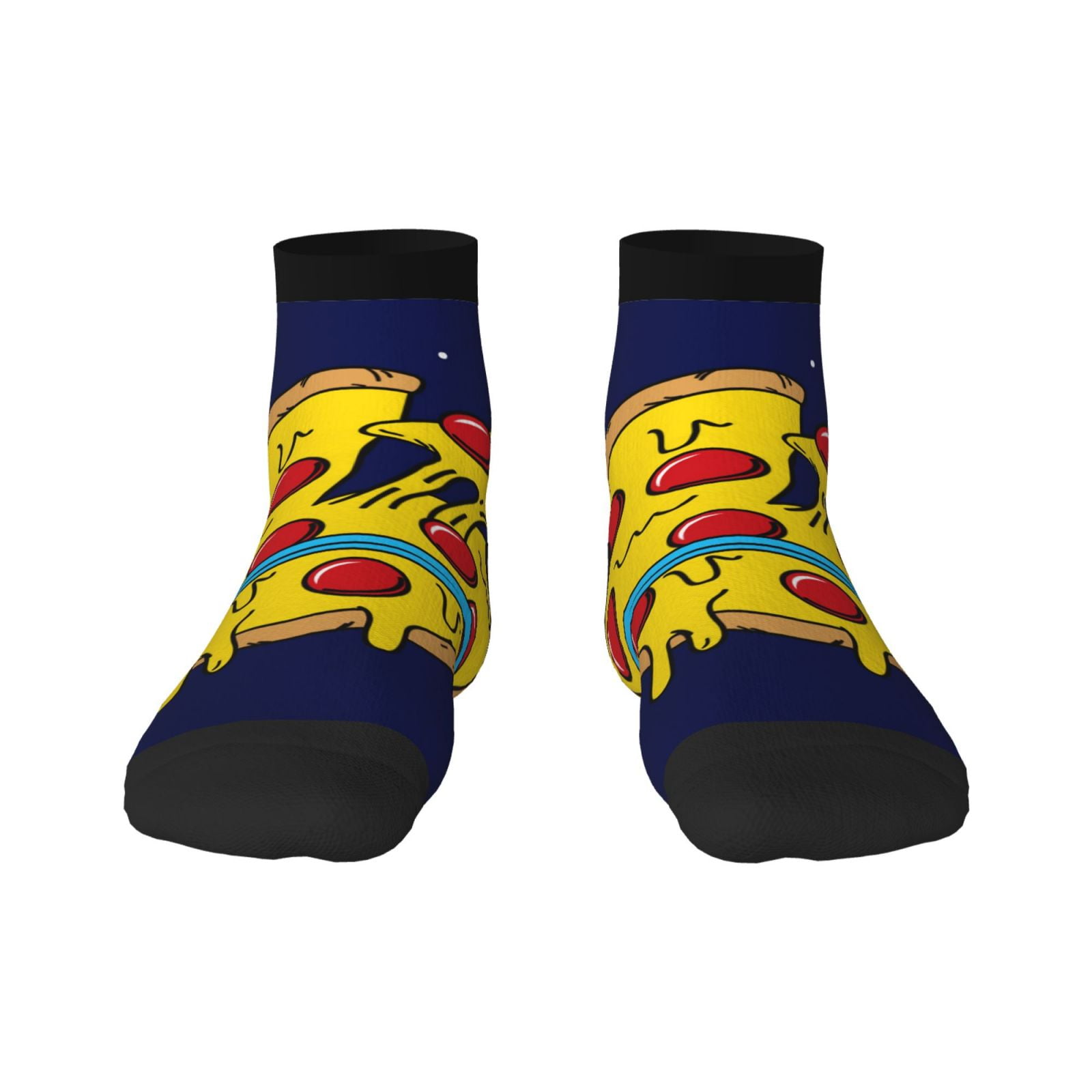 Salouo PLANETA EN FORMA DE PIZZA Pattern Unisex Middle Tube Socks ...