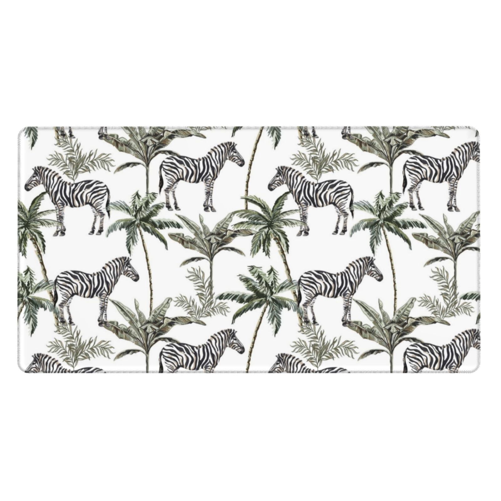 Salouo Palm Trees Zebra Print Large Mouse Pad,Extended Mat Desk Pad ...