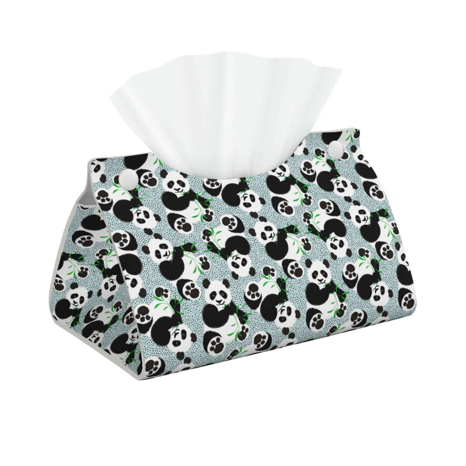Salouo Panda And Eucalyptus Pattern Long Tissue Box Cover Rectangular ...