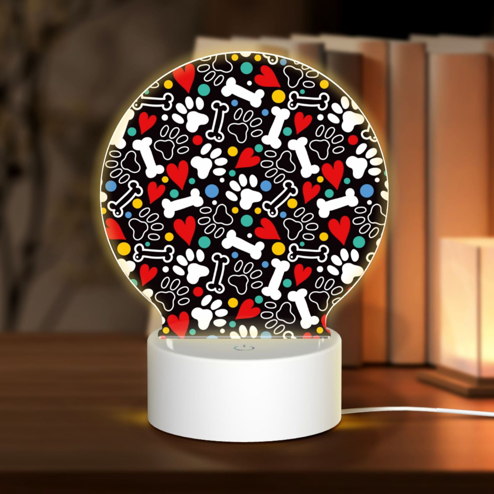 Salouo Paw And Bones for Round Acrylic Night Light - Acrylic Sheets ...