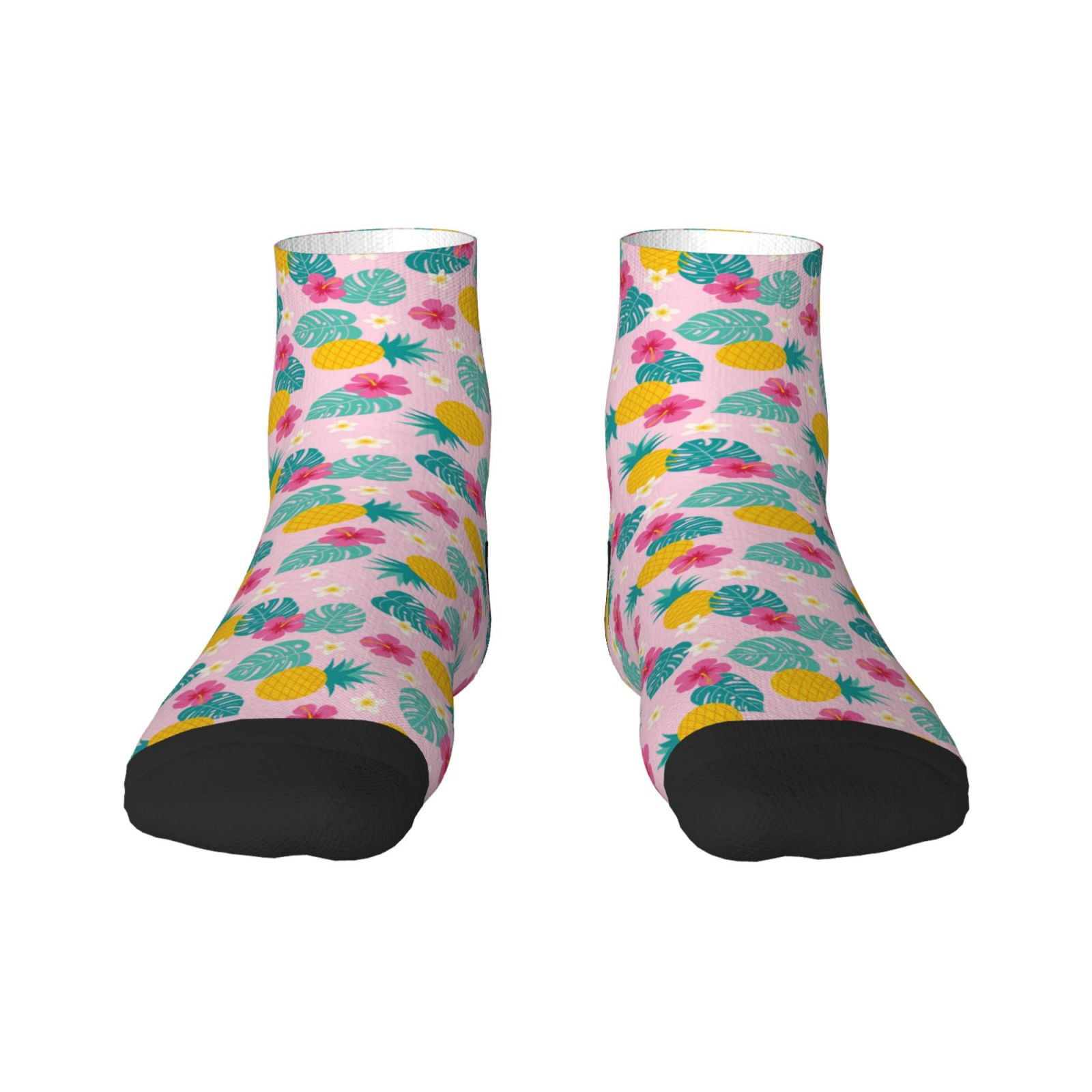 Salouo Pineapple And Leaves Pattern Unisex Middle Tube Socks,Middle ...