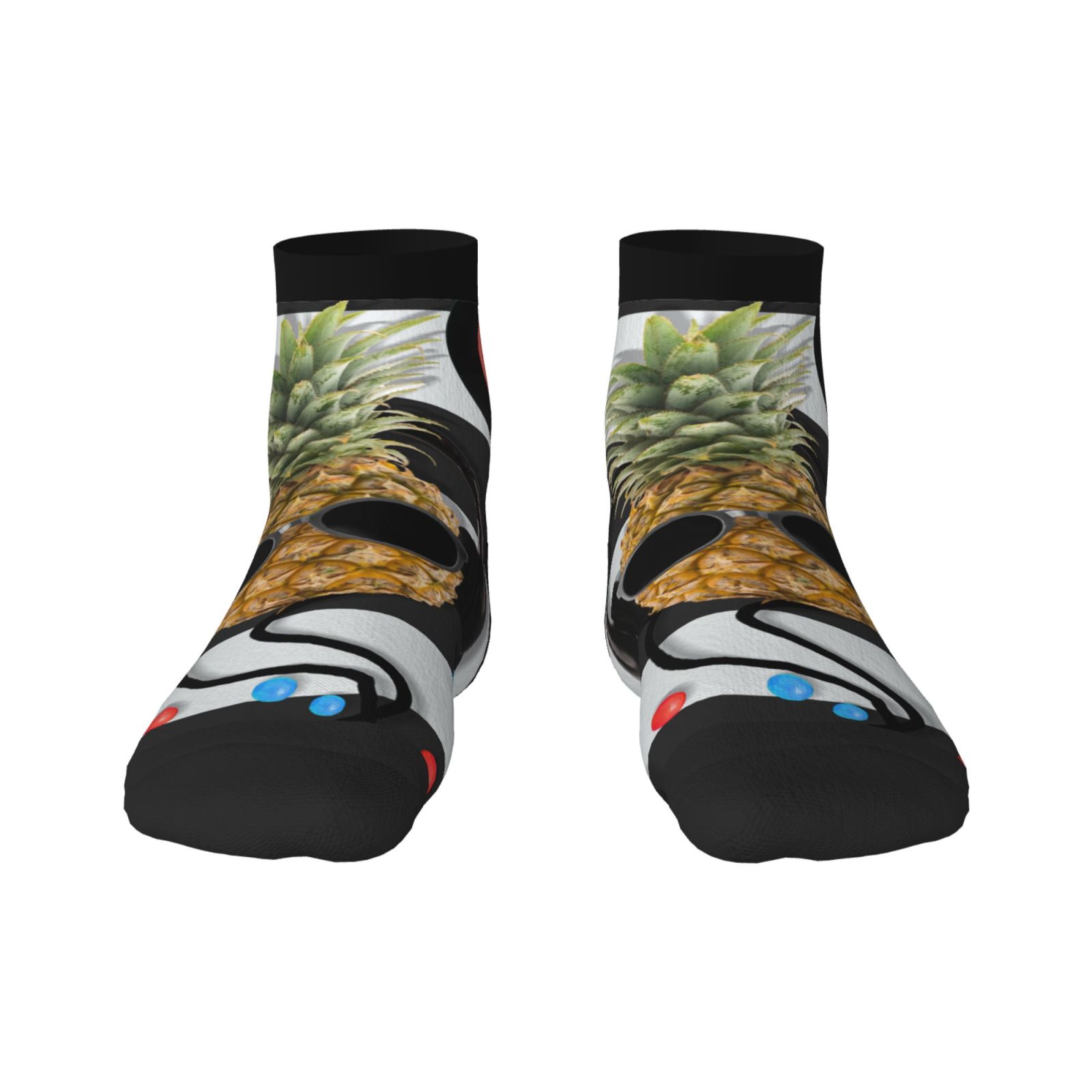 Salouo Pineapple With Black Glasses Pattern Unisex Middle Tube Socks ...