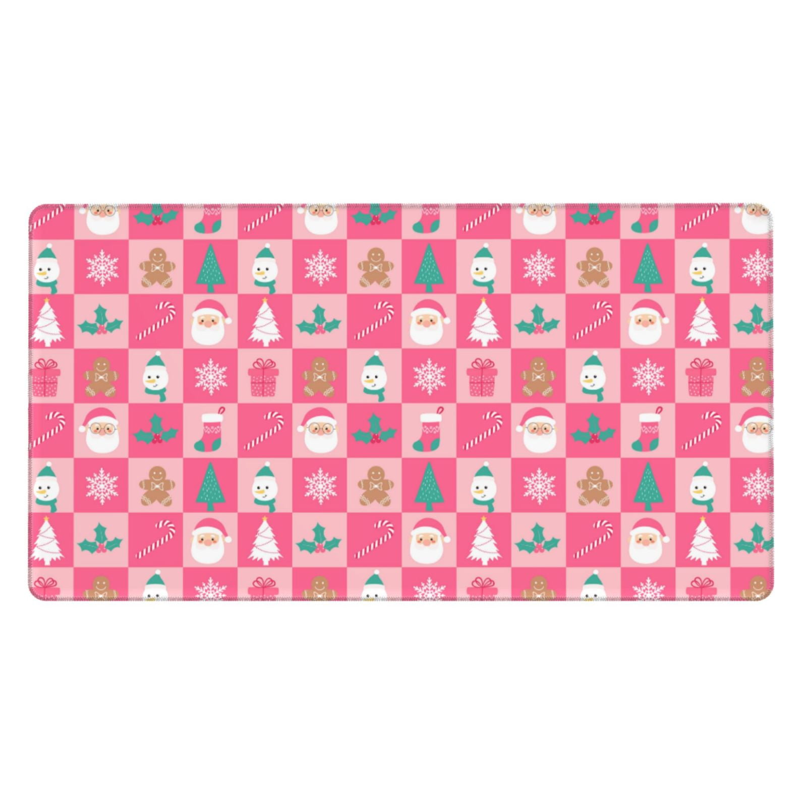 Salouo Pink Christmas Cheer Print Large Mouse Pad,Extended Mat Desk Pad ...