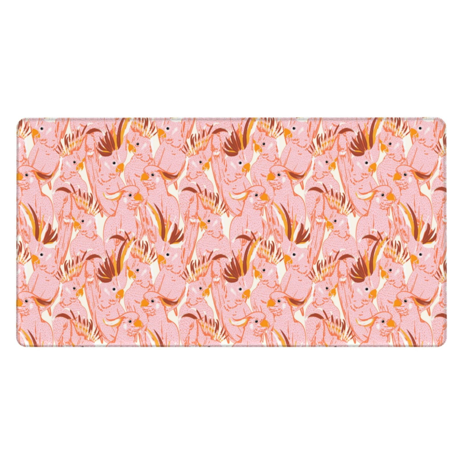 Salouo Pink Cockatoo Birds Print Large Mouse Pad,Extended Mat Desk Pad ...