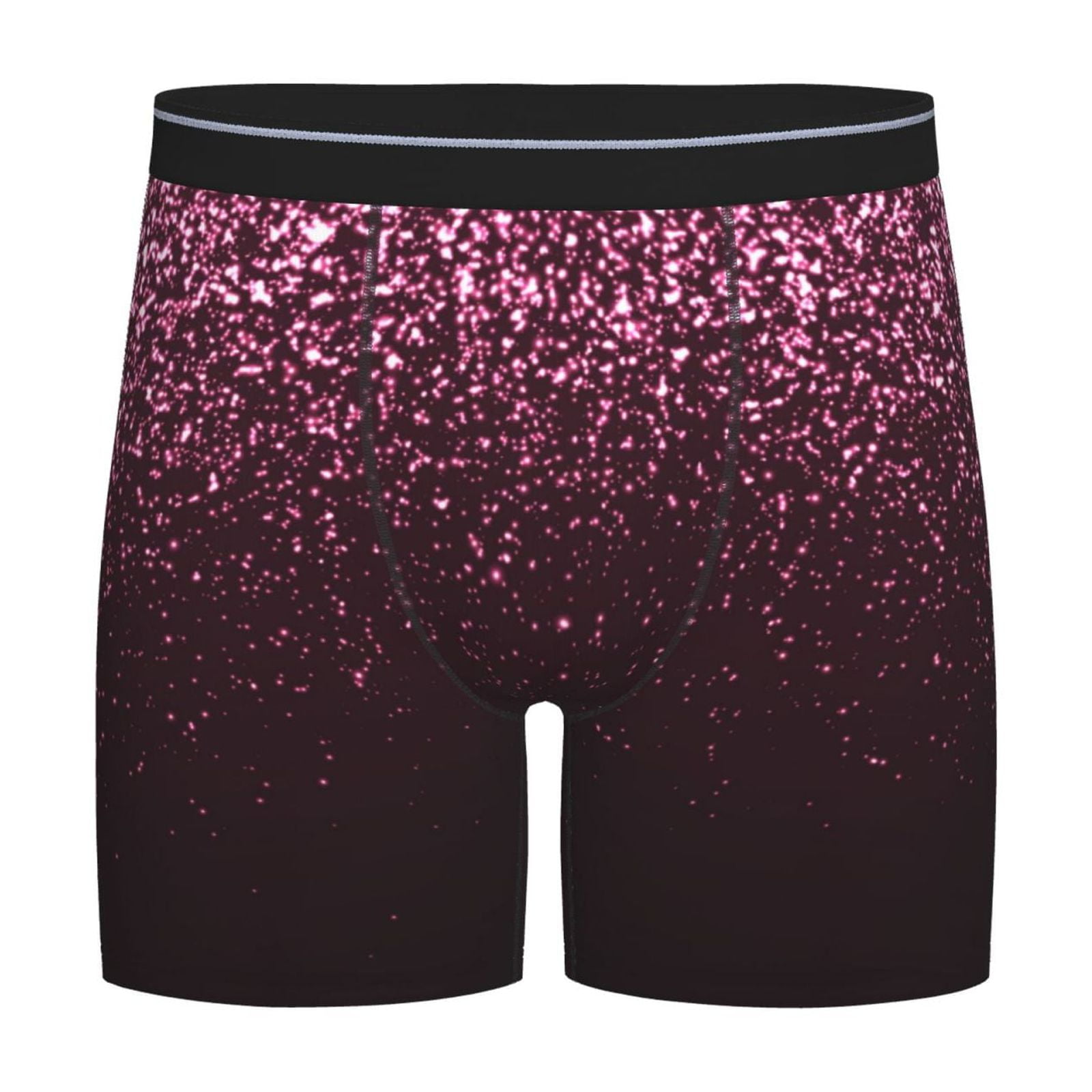 Salouo Pink Glitter Sparkles A Pattern Men's Boxer Briefs, Soft ...