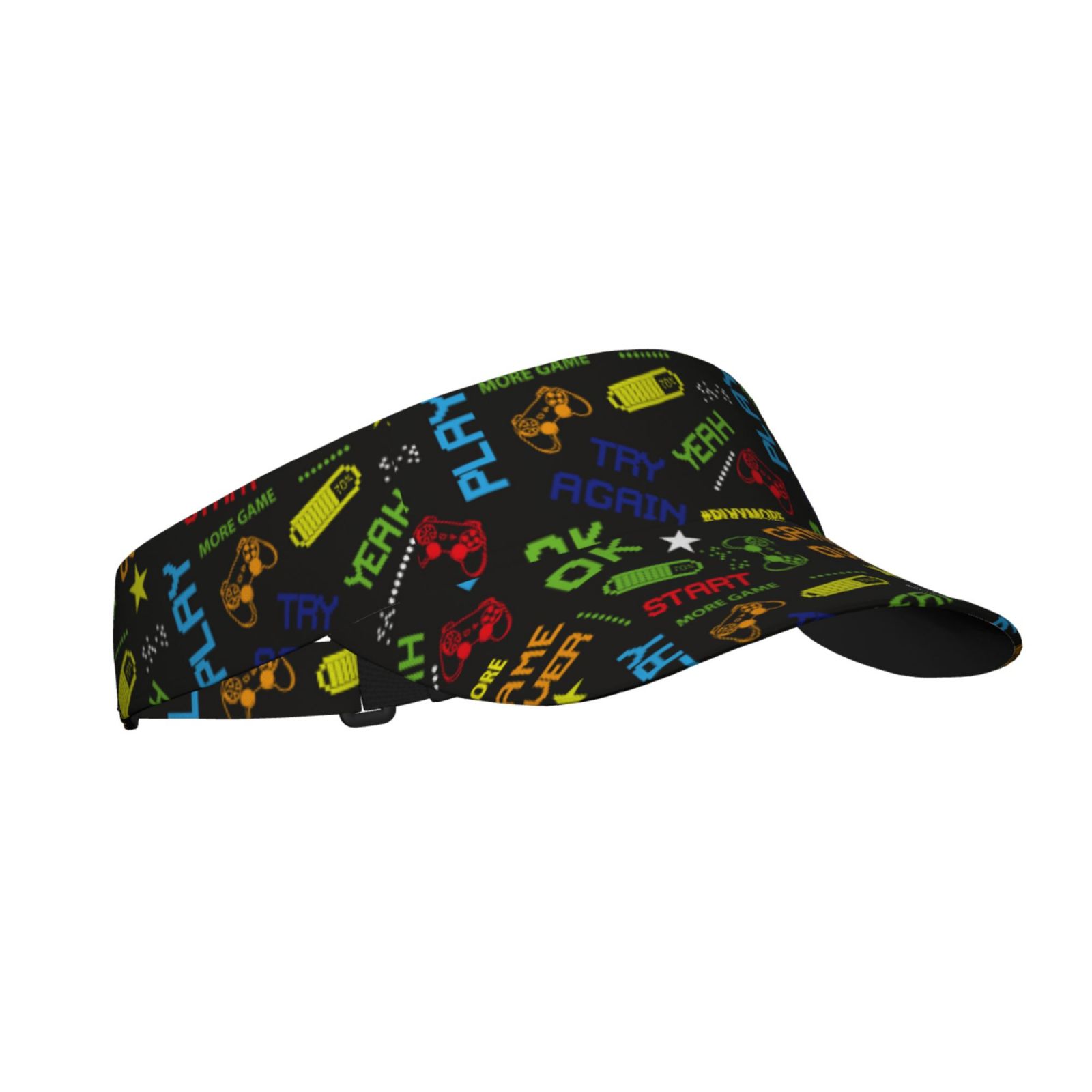 Salouo Pixel Game Pattern Sport Sun Visor Hats,1-Piece of Adult ...