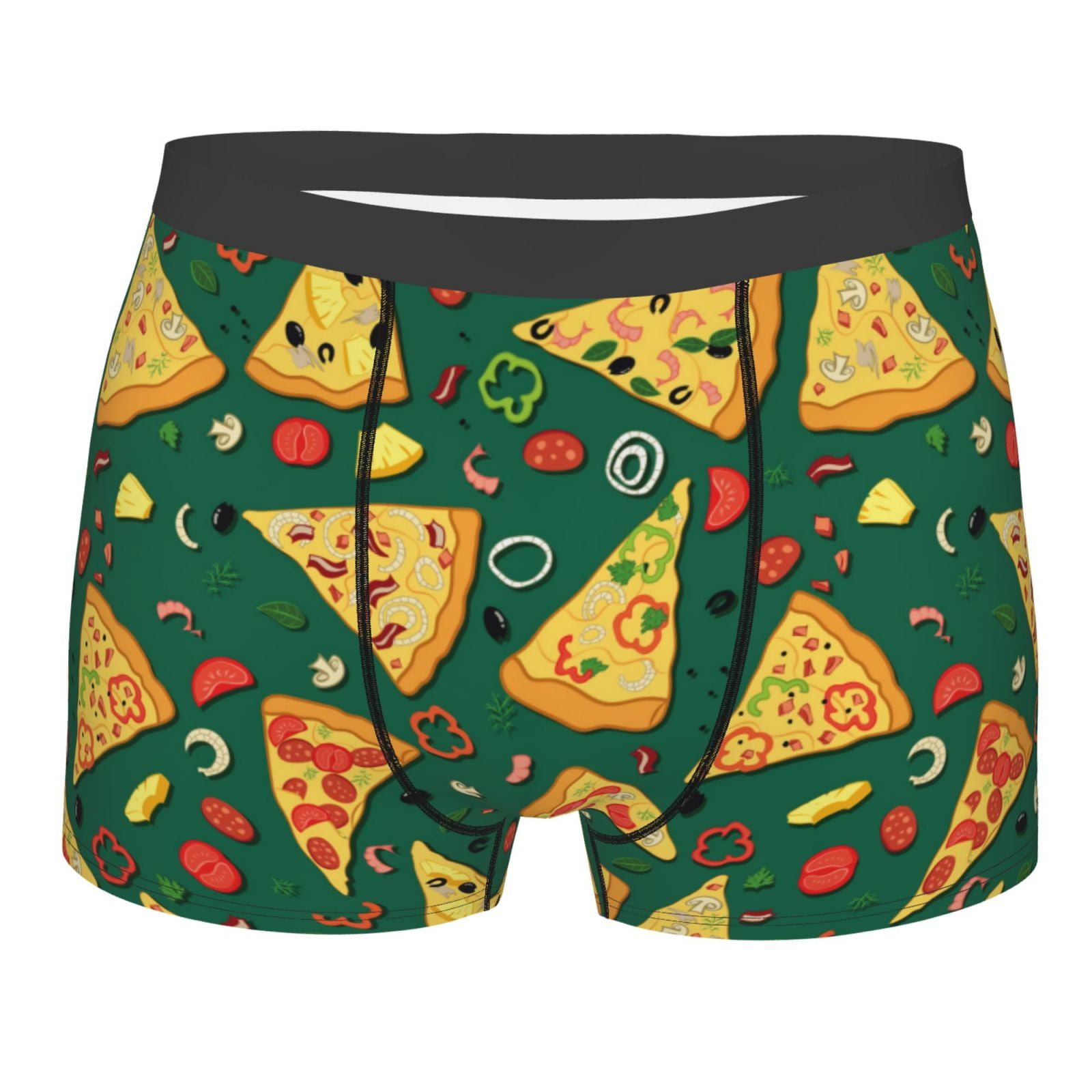 Salouo Pizza Print Men's Boxer Briefs,Breathable Underwear Elastic ...