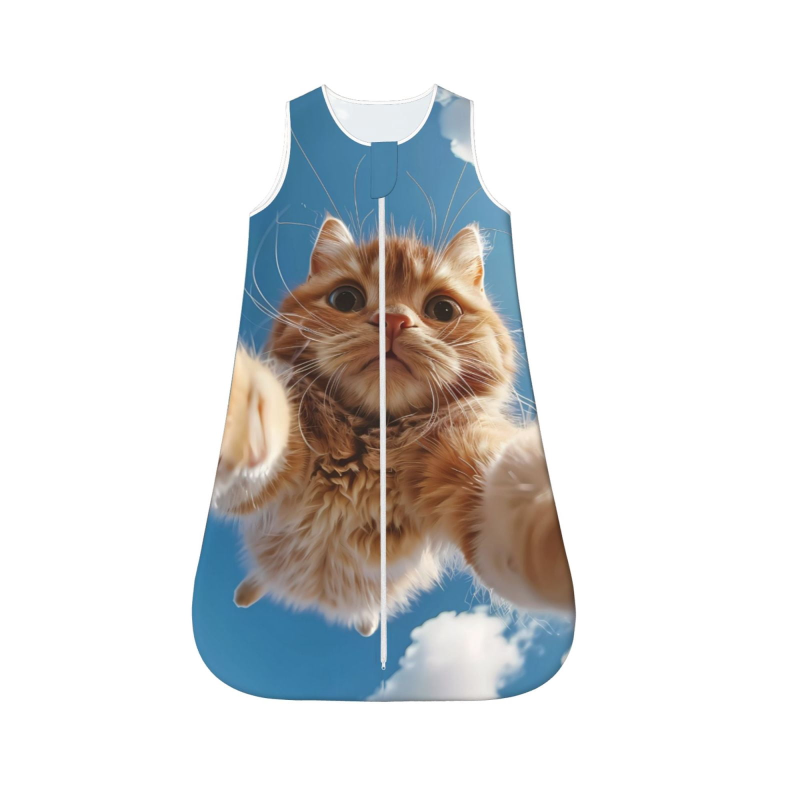 Salouo Playful Cat Fisheye View Print Baby Sleep Sack Wearable Blanket ...