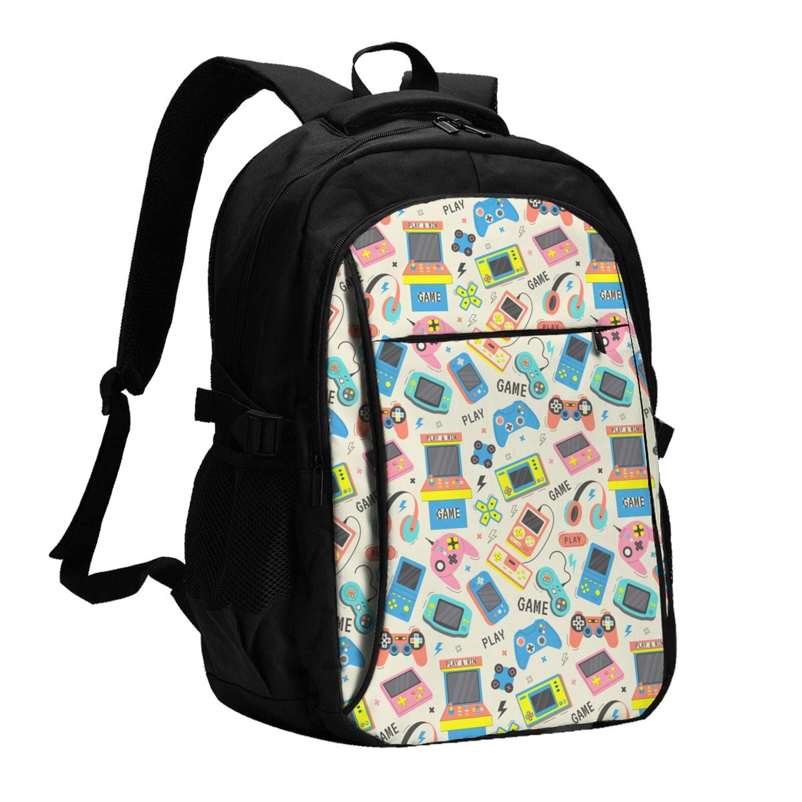 Salouo Playing Video Games Pattern Extra Large Travel Laptop,Backpack ...