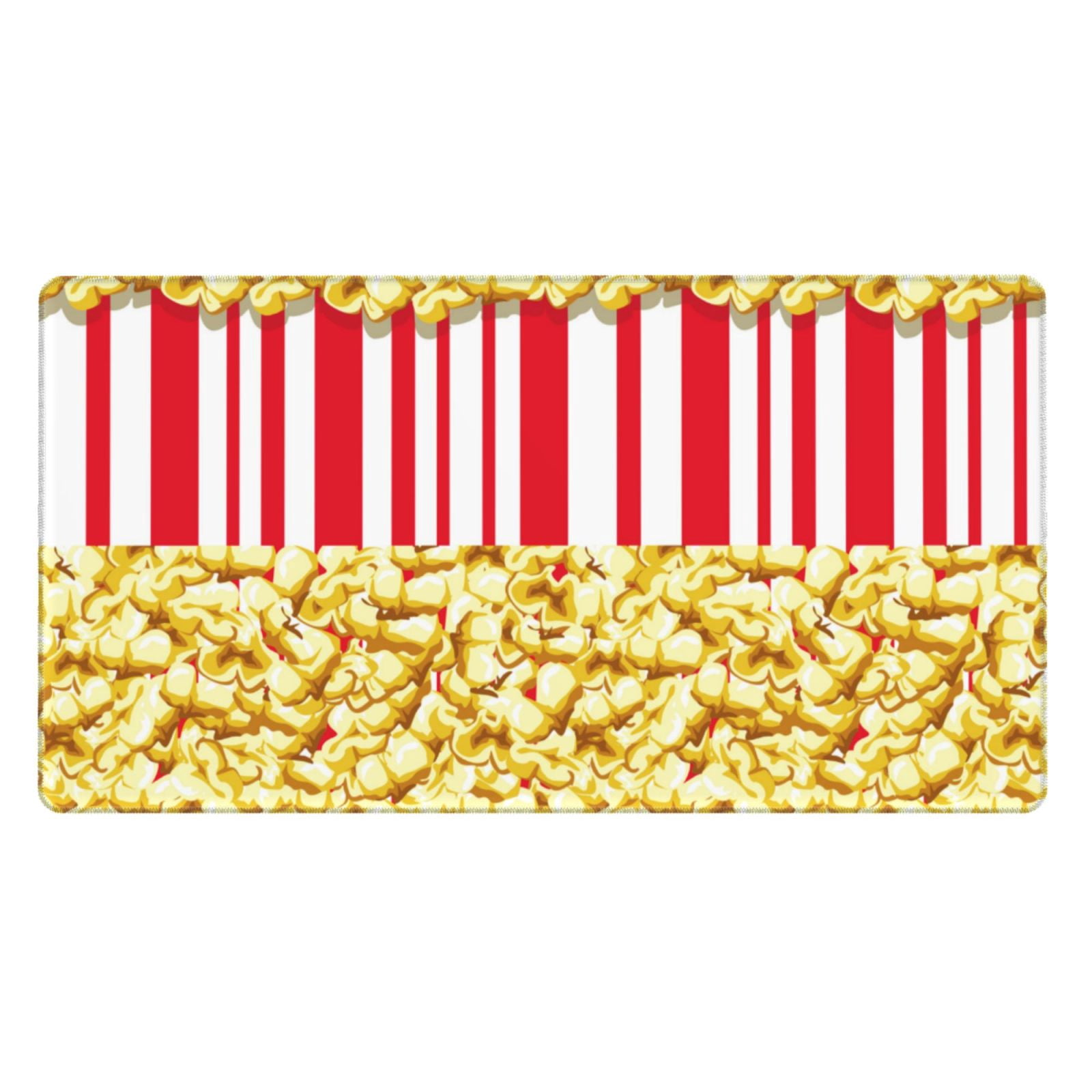 Salouo Popcorn Print Large Mouse Pad,Extended Mat Desk Pad, 3mm Thick ...