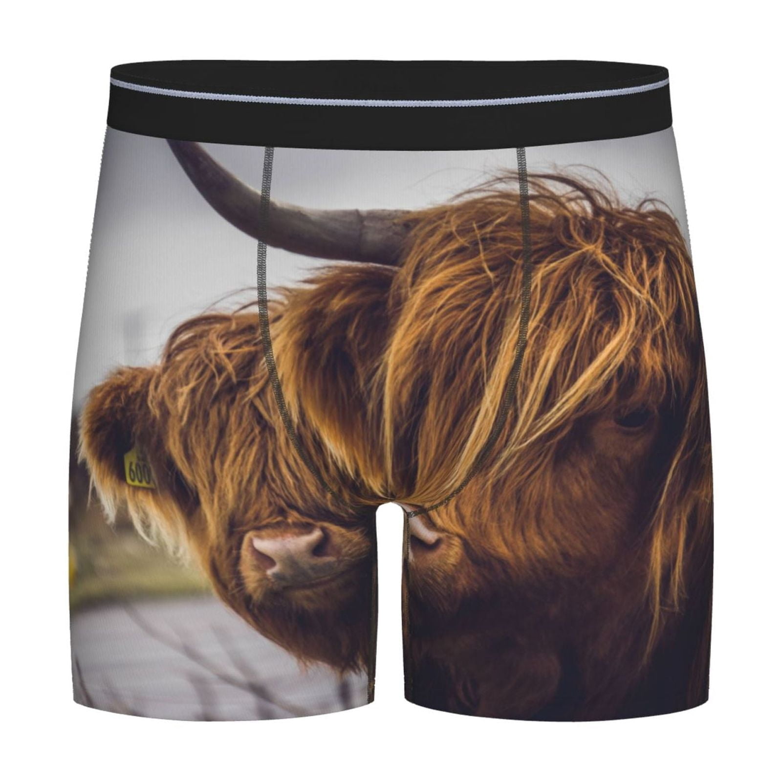 Salouo Portrait Of Cow With Its Baby Cow Pattern Men's Boxer Briefs ...