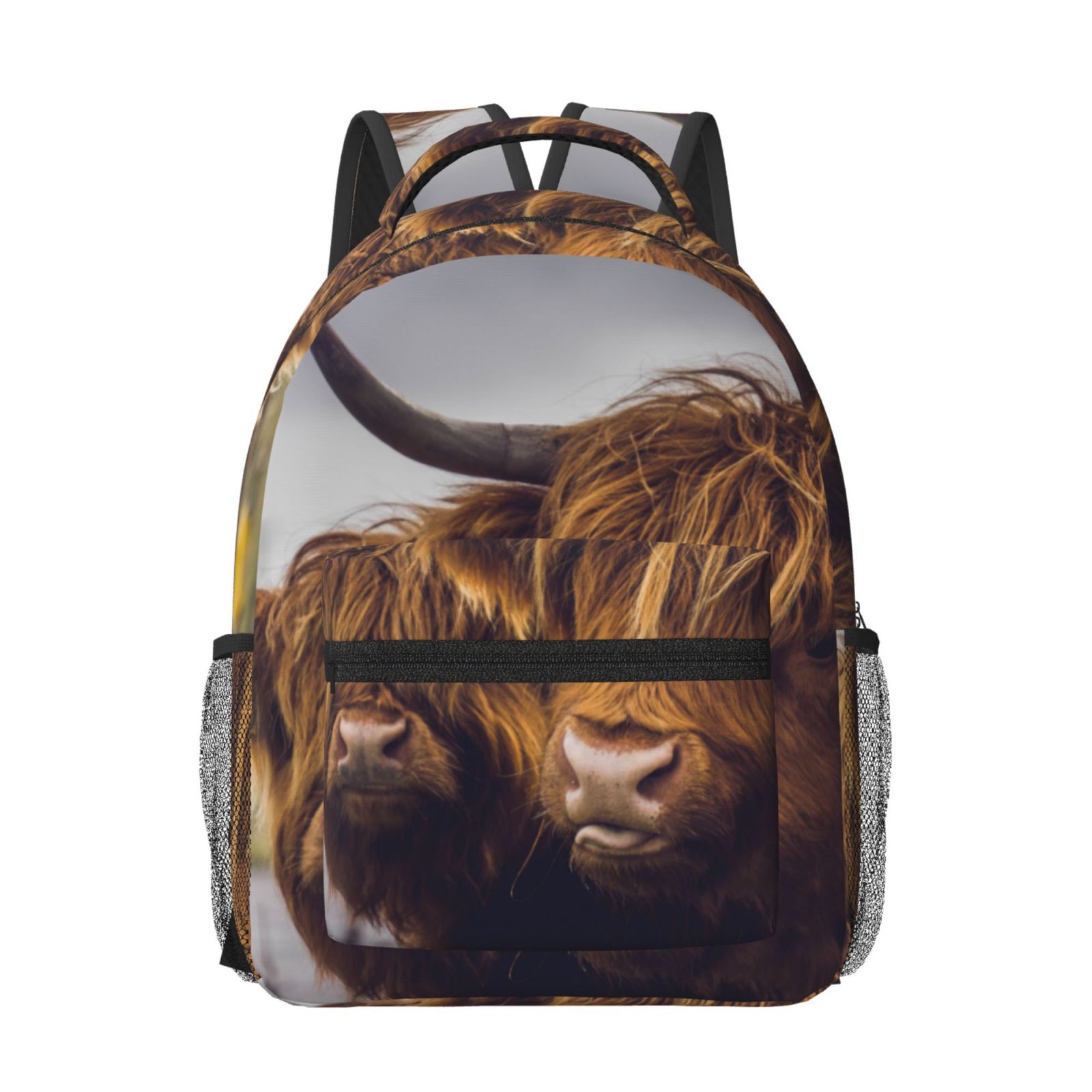 Salouo Portrait Of Cow With Its Baby Cow Print Laptop Backpack 16.5 ...