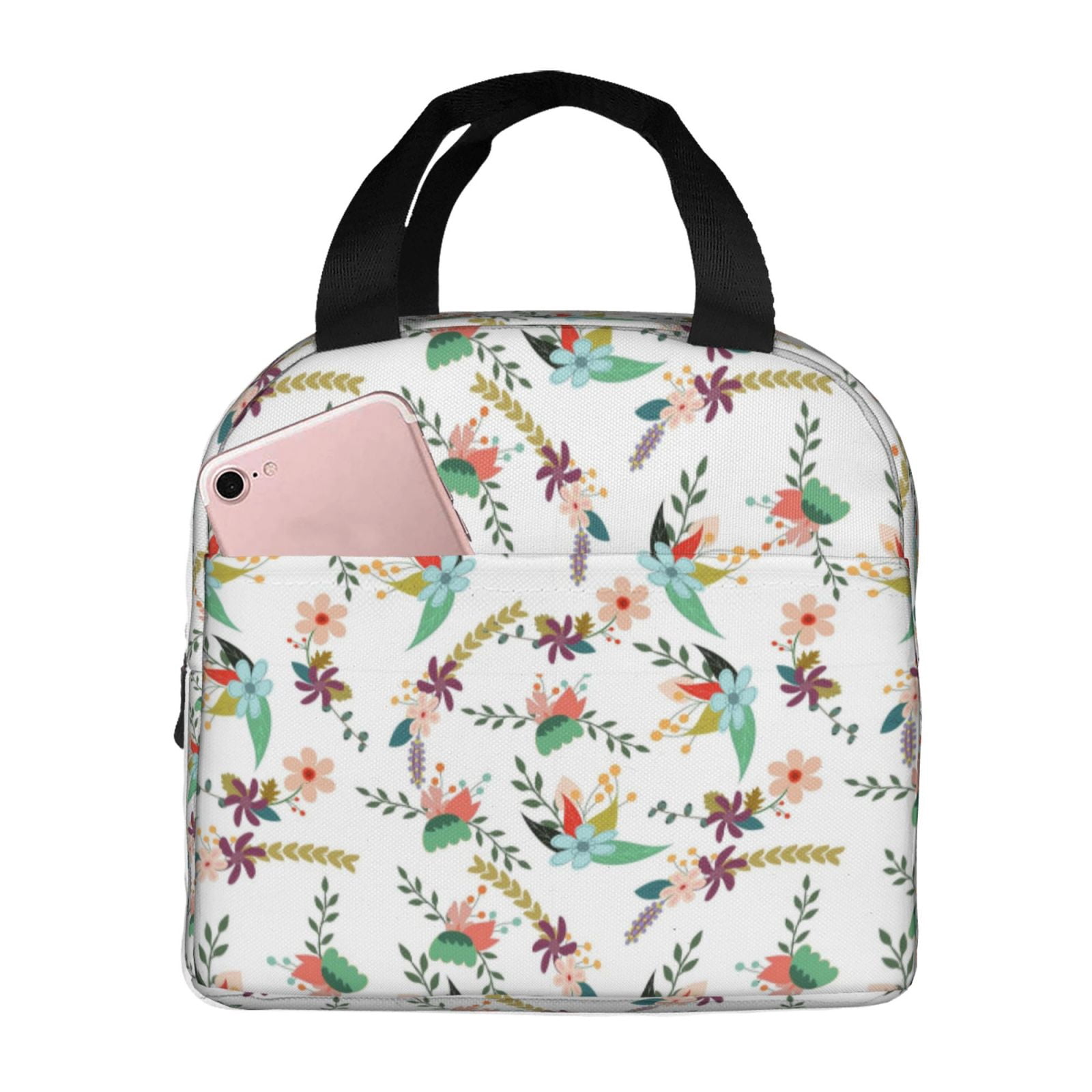 Salouo Pretty Floral With Leaves for Unisex Lunch Bag Leakproof Lunch ...