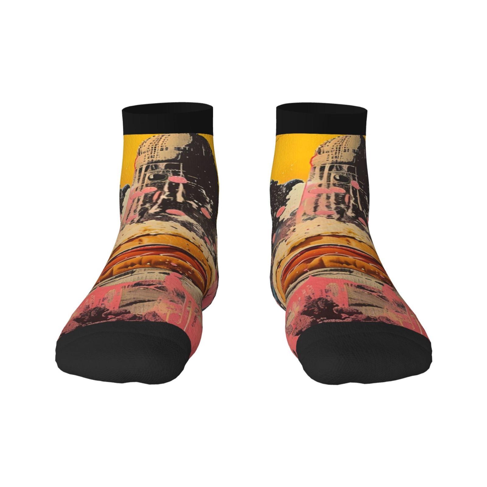Salouo Psychedelic Band Hotdog Art Pattern Unisex Middle Tube Socks ...