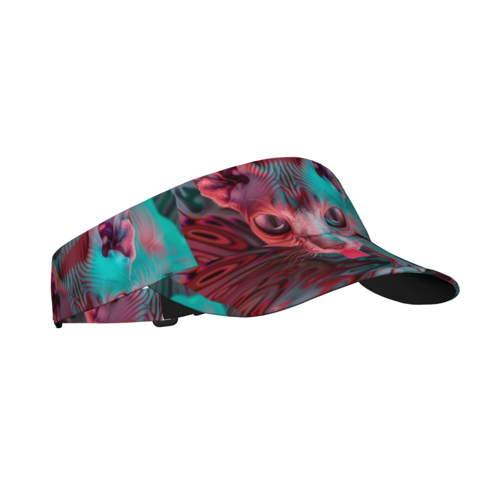 Salouo Psychedelic Hairless Cat Pattern Sport Sun Visor Hats,1-Piece of ...