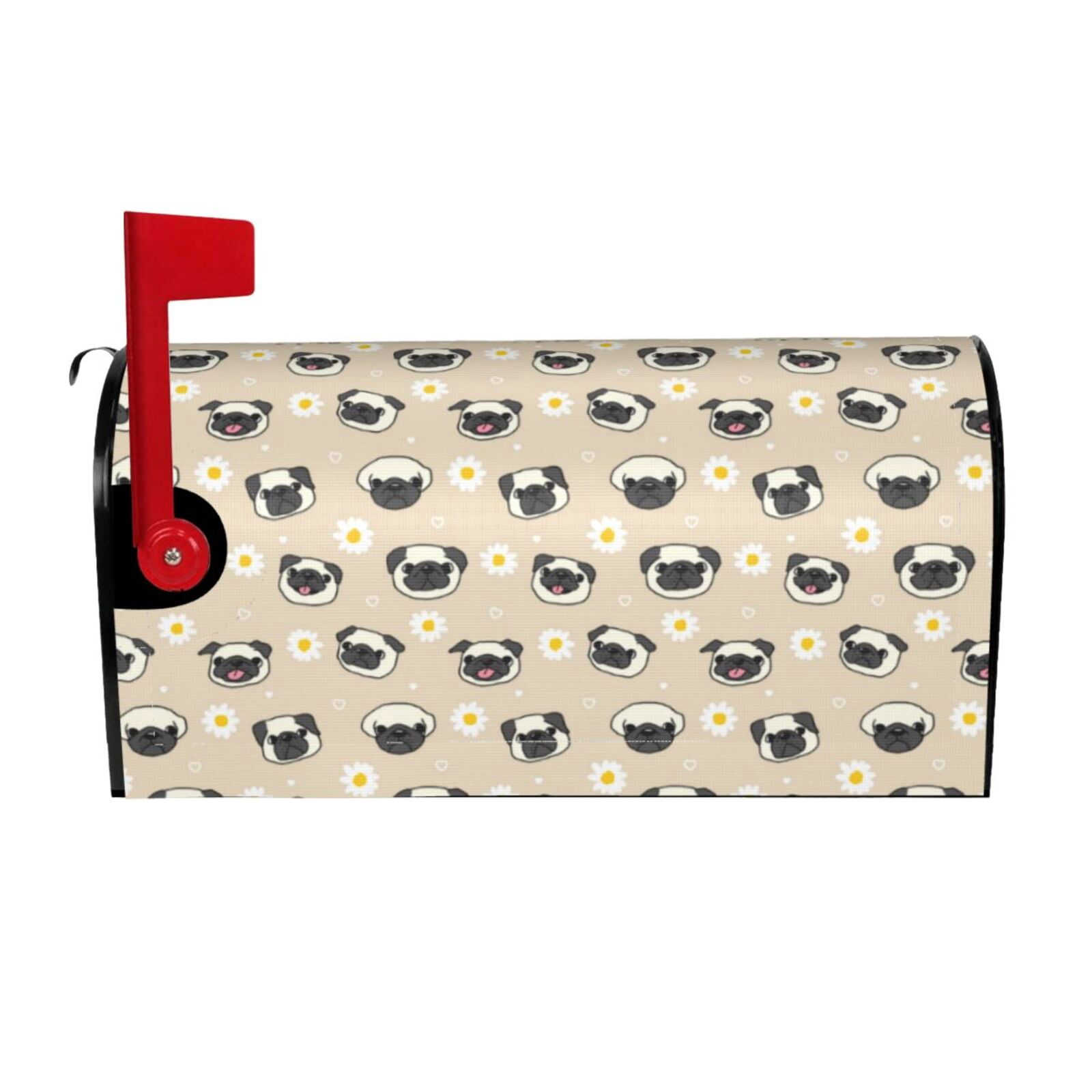 Salouo Pug Dog Face for Magnetic Mailbox Covers Waterproof Post Box ...