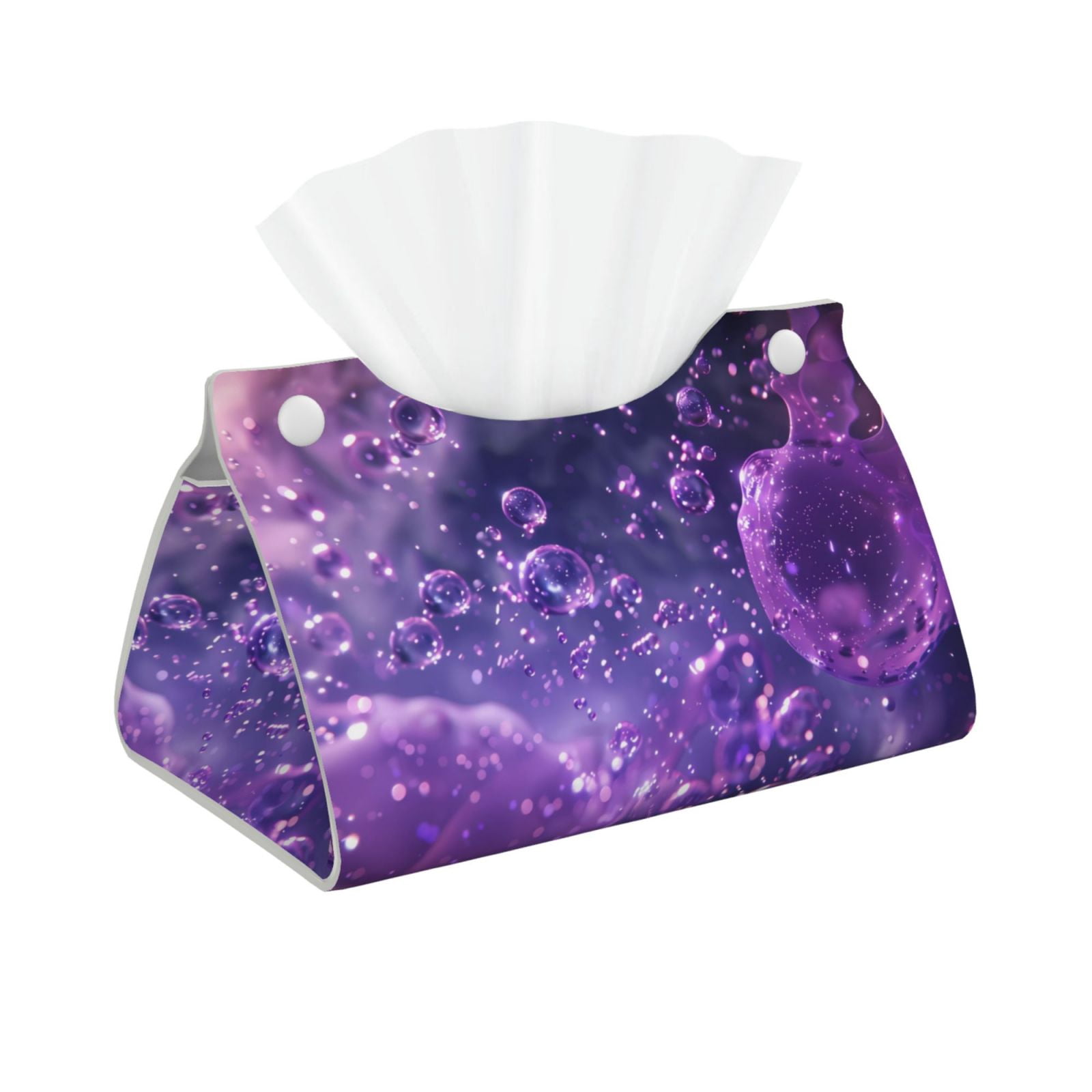 Salouo Purple Bubble Abstract Art Pattern Long Tissue Box Cover ...