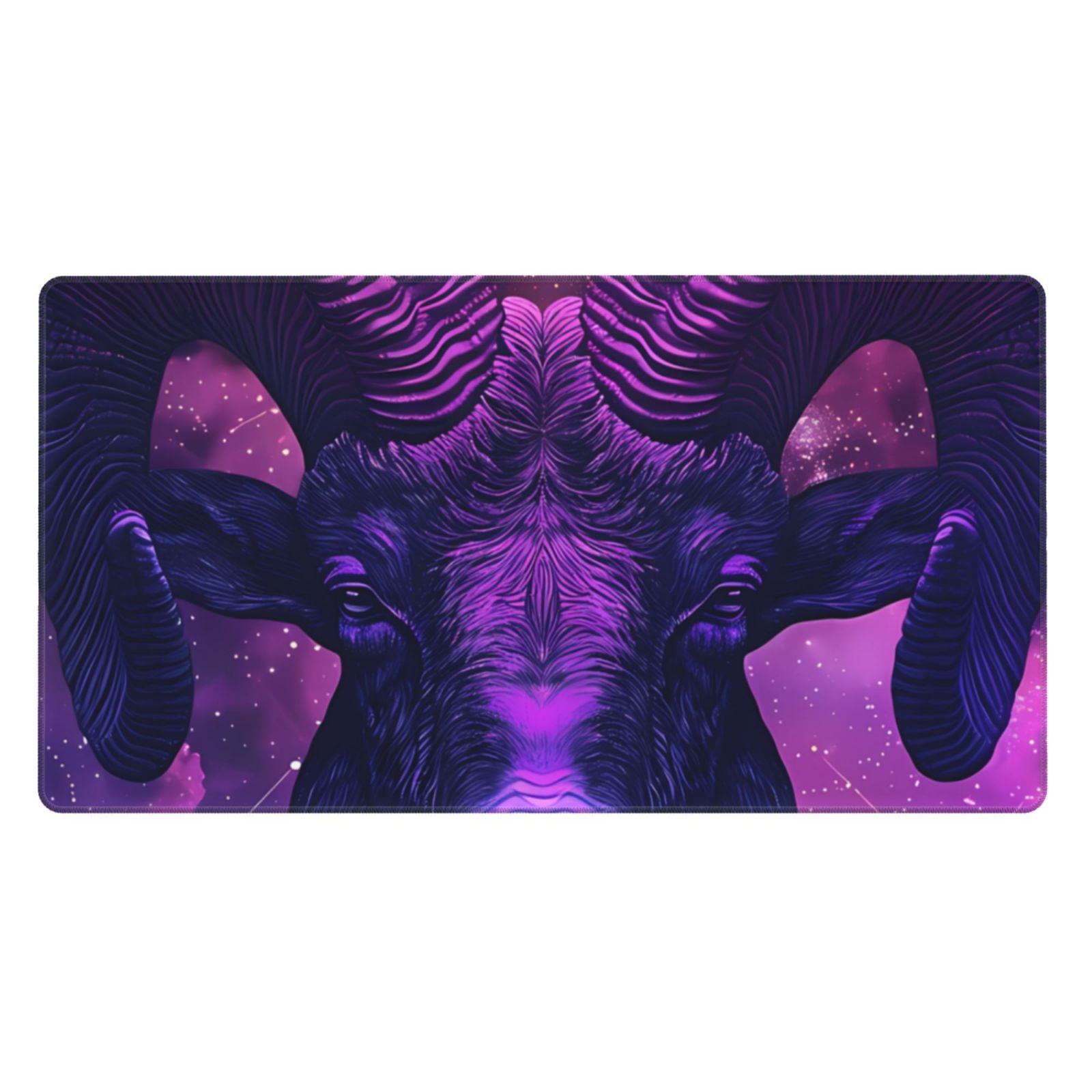 Salouo Purple Starry Sky Antelope Print Large Mouse Pad,Extended Mat ...