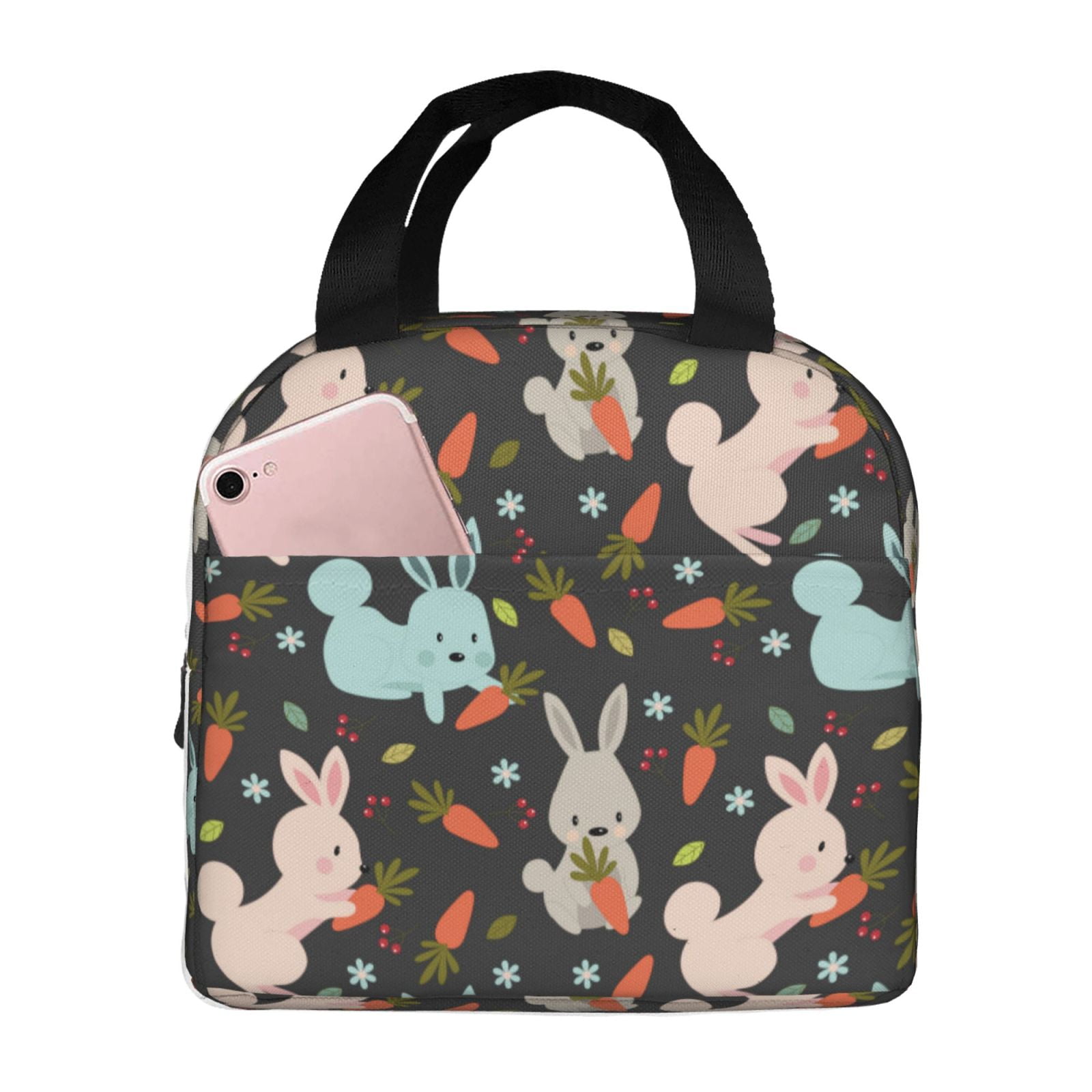 Salouo Rabbit Is Eating Carrots for Unisex Lunch Bag Leakproof Lunch ...