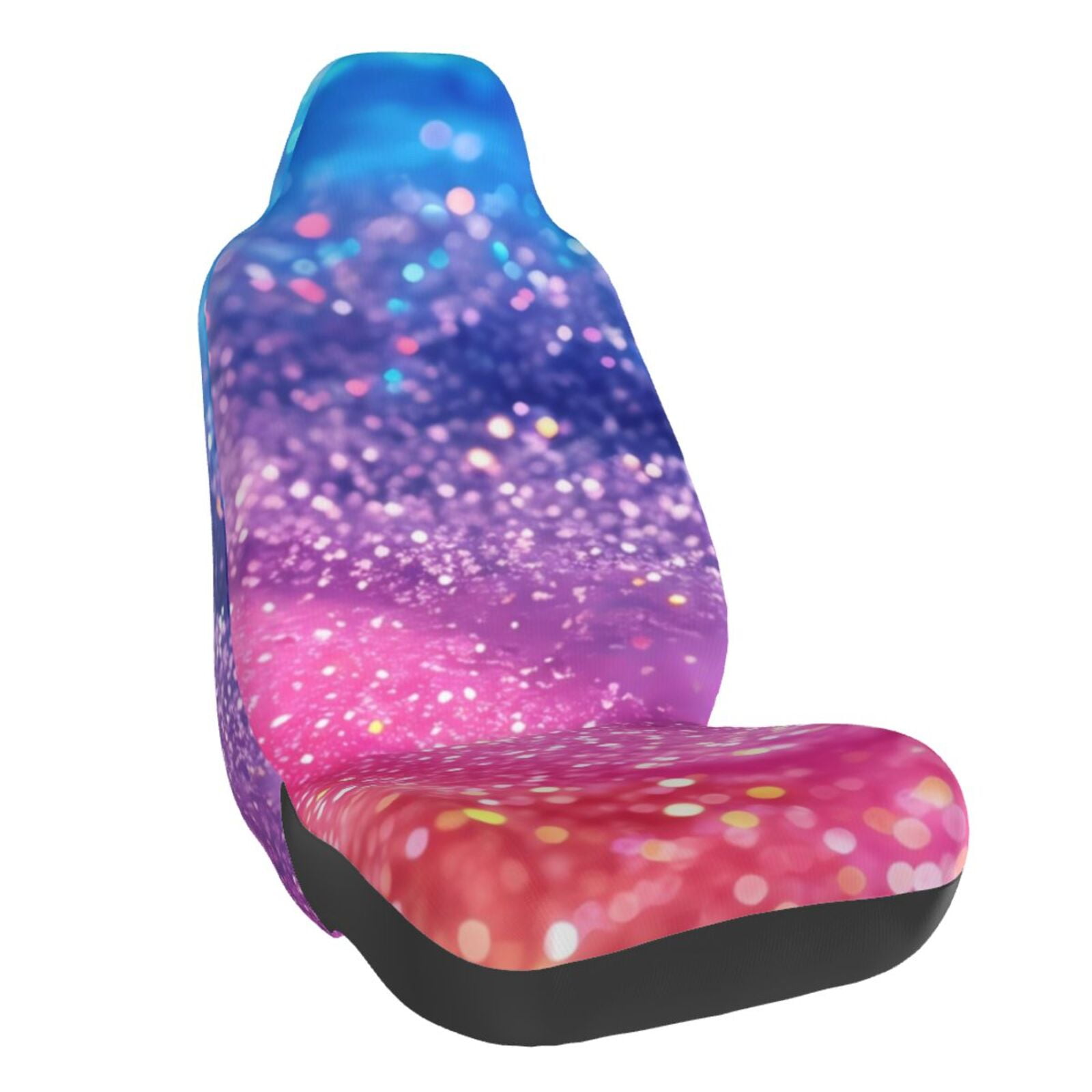 Salouo Rainbow Glitter Cute Print Automotive Seat Covers, Universal Fit ...