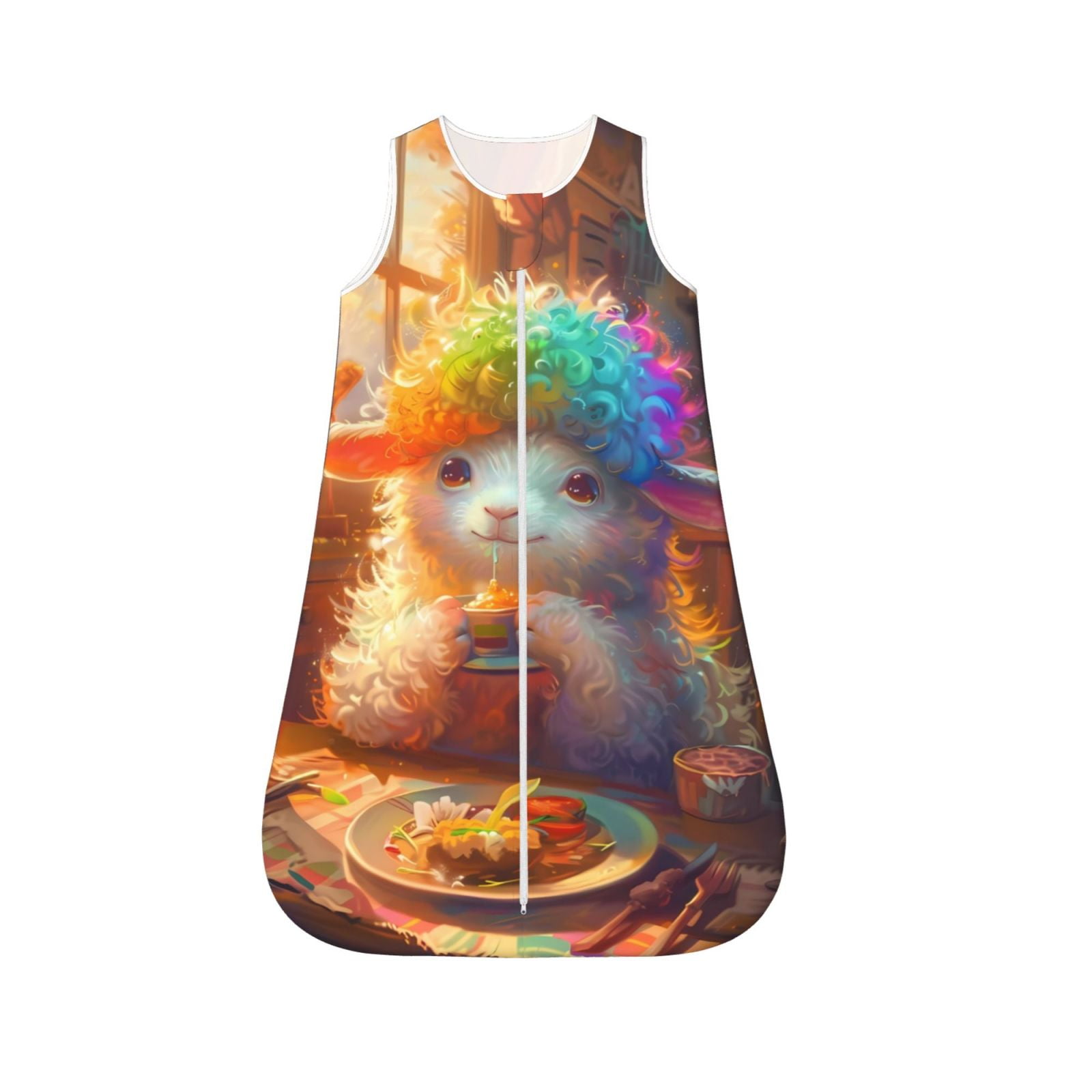 Salouo Rainbow Lamb Breakfast Print Baby Sleep Sack Wearable Blanket ...