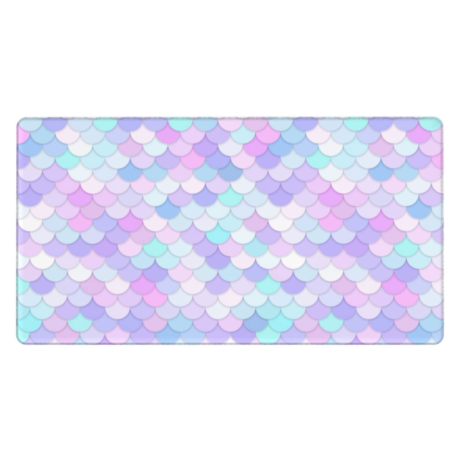 Salouo Rainbow Scales Print Large Mouse Pad,Extended Mat Desk Pad, 3mm ...