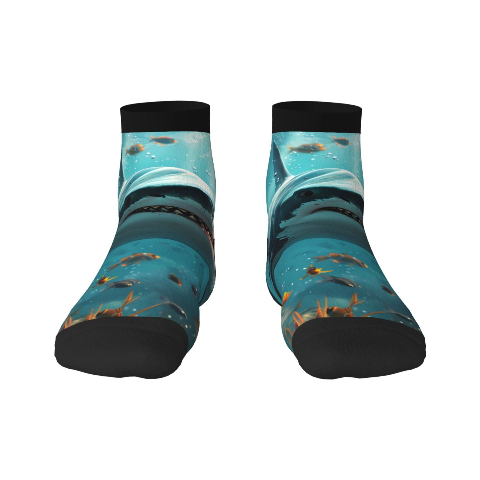 Salouo Realistic Ocean Shark Pattern Unisex Middle Tube Socks,Middle ...