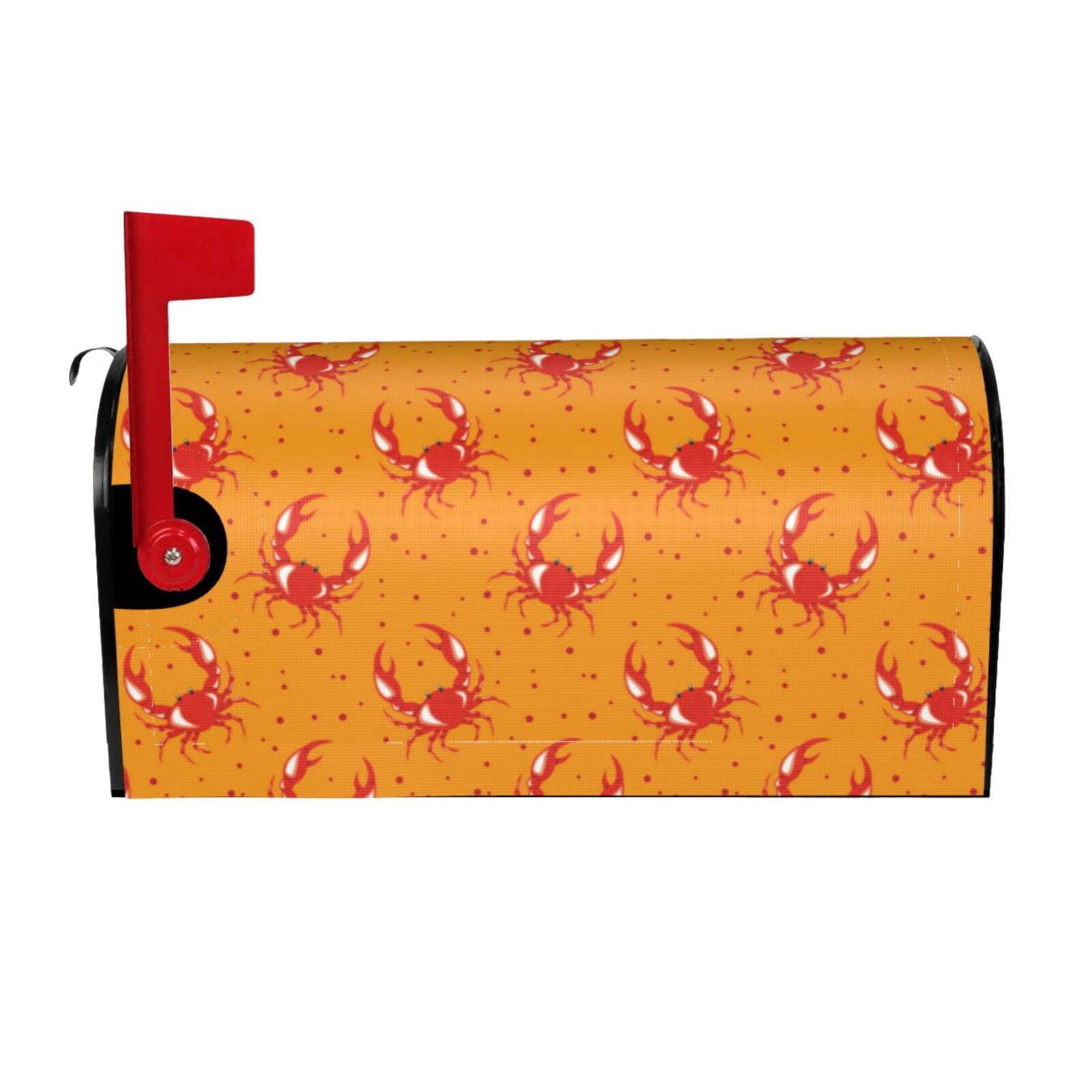 Salouo Red Crab for Magnetic Mailbox Covers Waterproof Post Box Cover ...