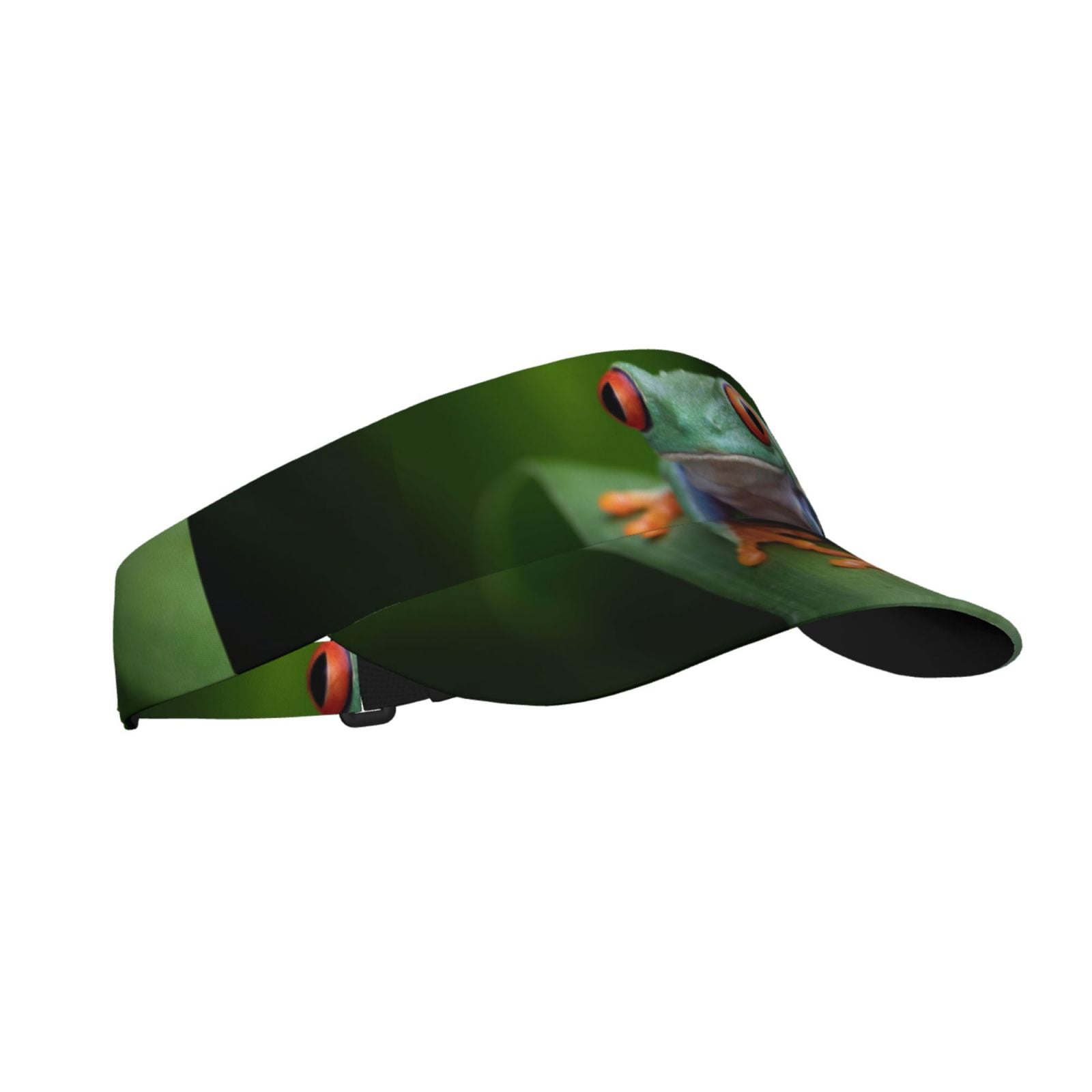 Salouo Red-Eyed Tree Frog Pattern Sport Sun Visor Hats,1-Piece of Adult Sunscreen Visor Cap ...