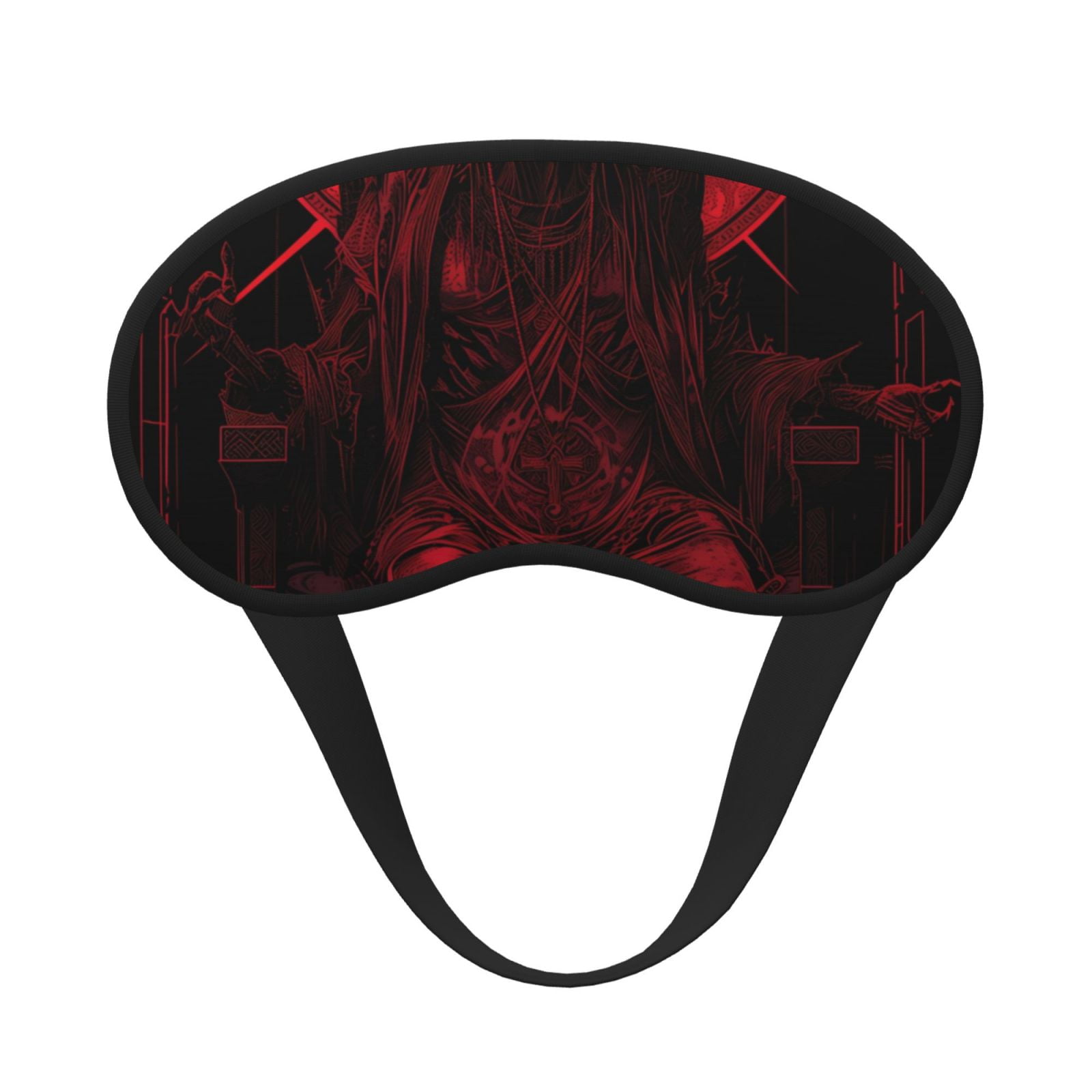 Salouo Red Gothic Skeleton Throne Print Sleep Mask Eye Cover, 1-Pack ...