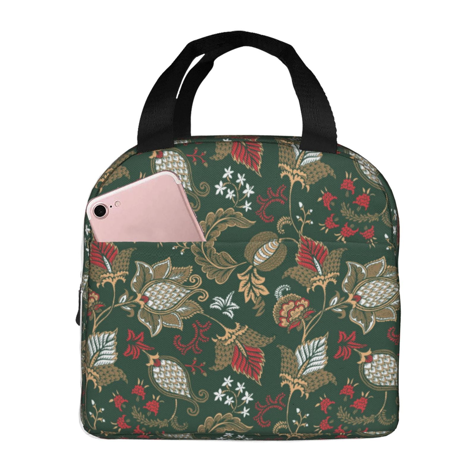 Salouo Red Leaves for Unisex Lunch Bag Leakproof Lunch Tote Large ...