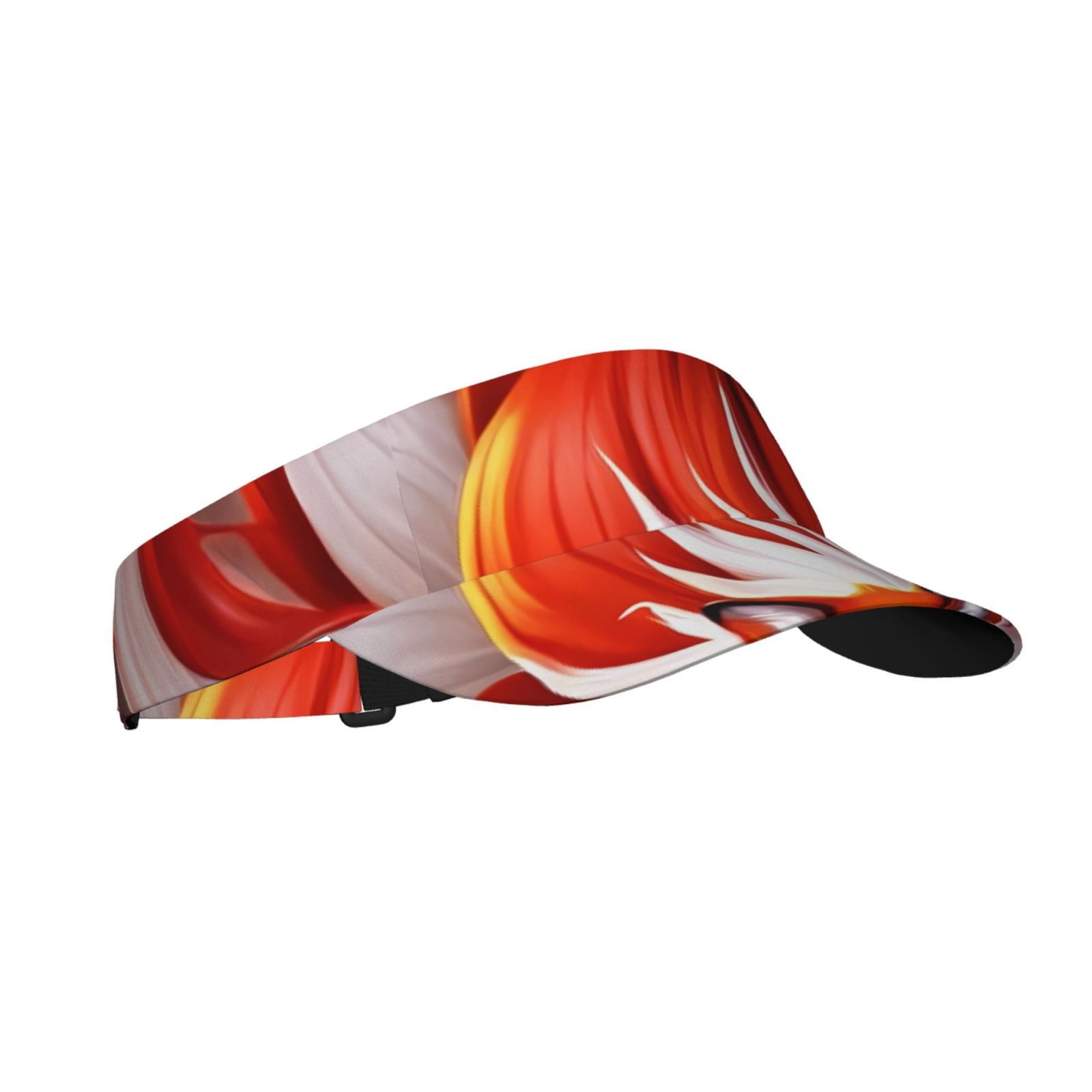 Salouo Red Sun Flame Fox Pattern Sport Sun Visor Hats,1-Piece of Adult Sunscreen Visor Cap ...