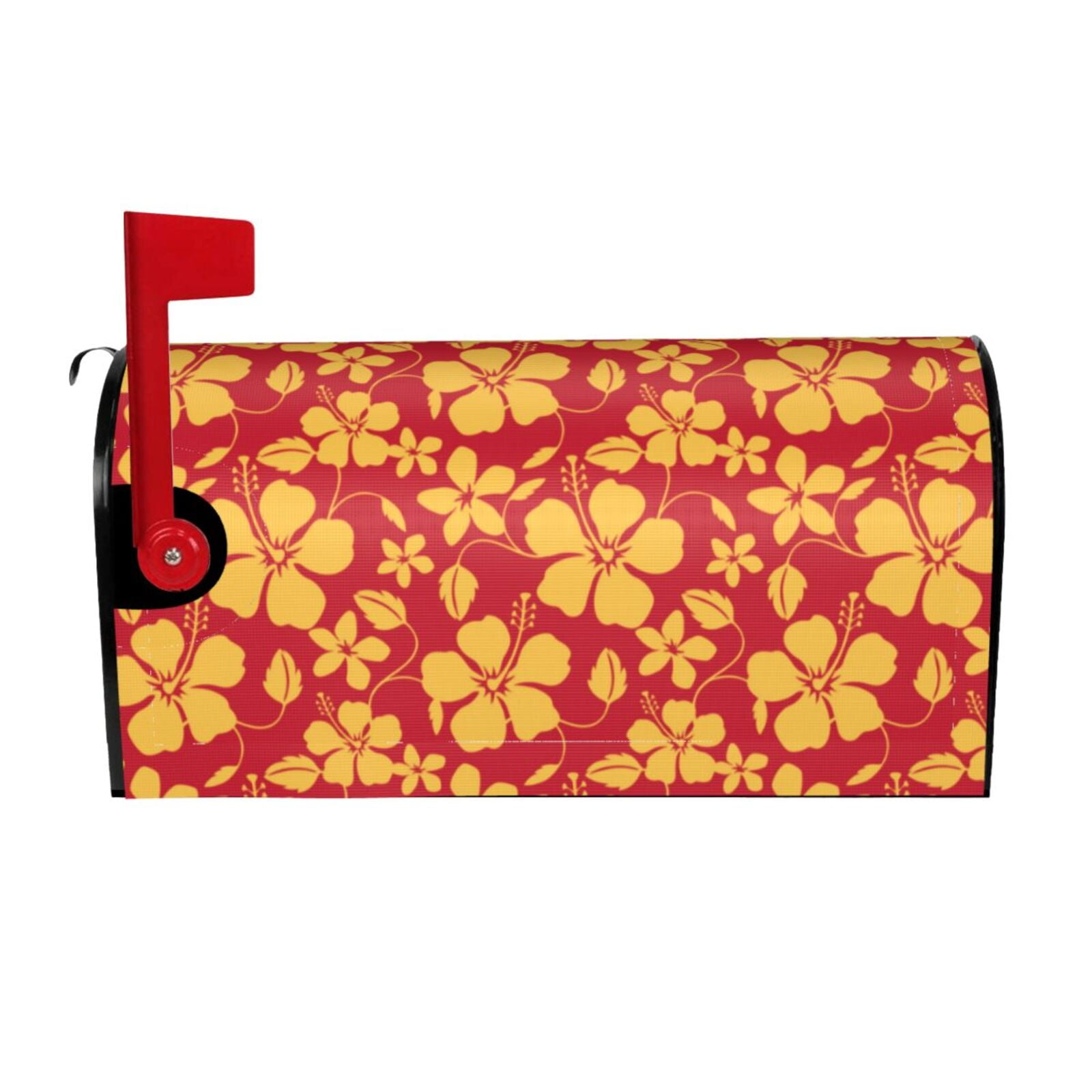 Salouo Red Vintage Flowers for Magnetic Mailbox Covers Waterproof Post ...