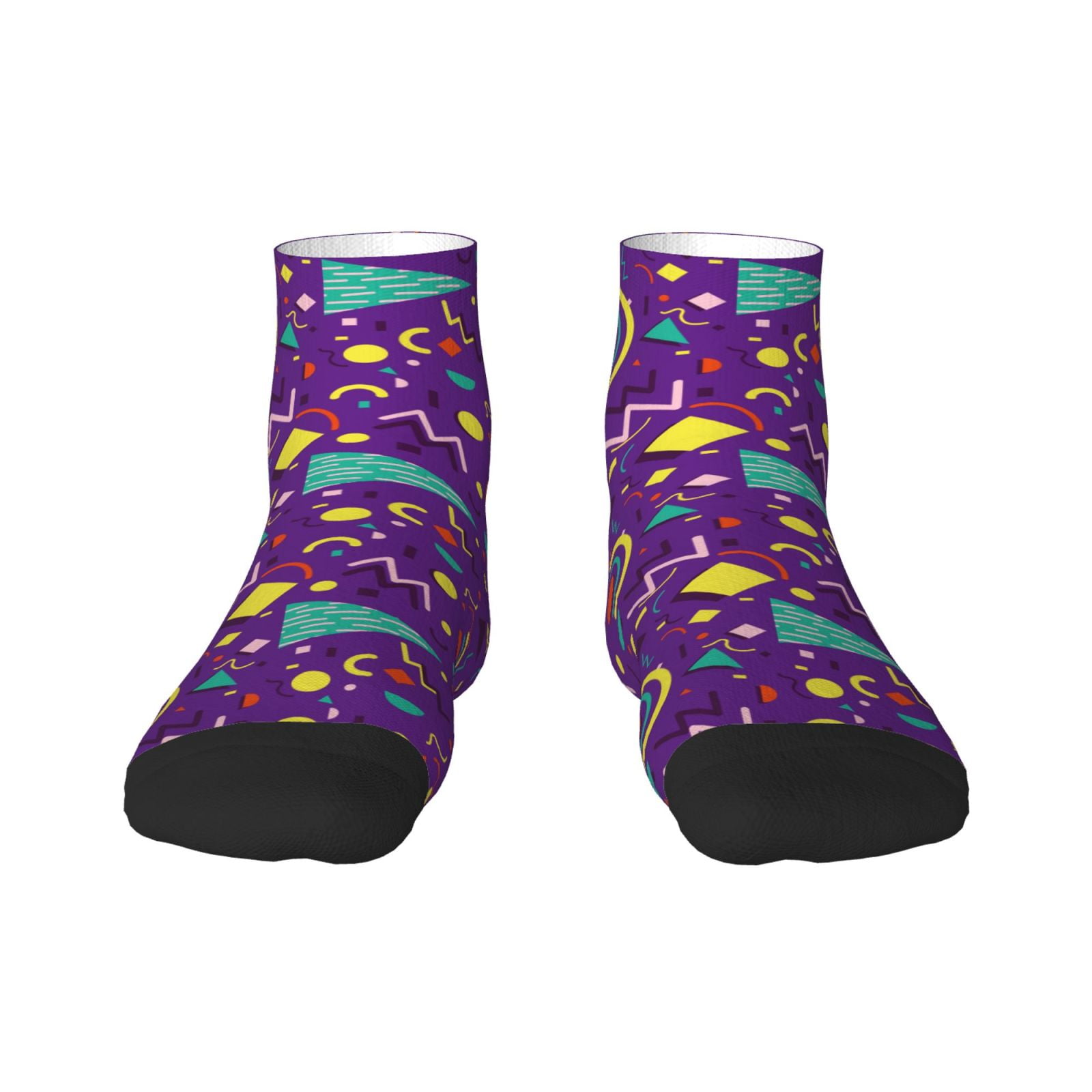 Salouo Retro 80s Style Pattern Unisex Middle Tube Socks,Middle-Finger ...