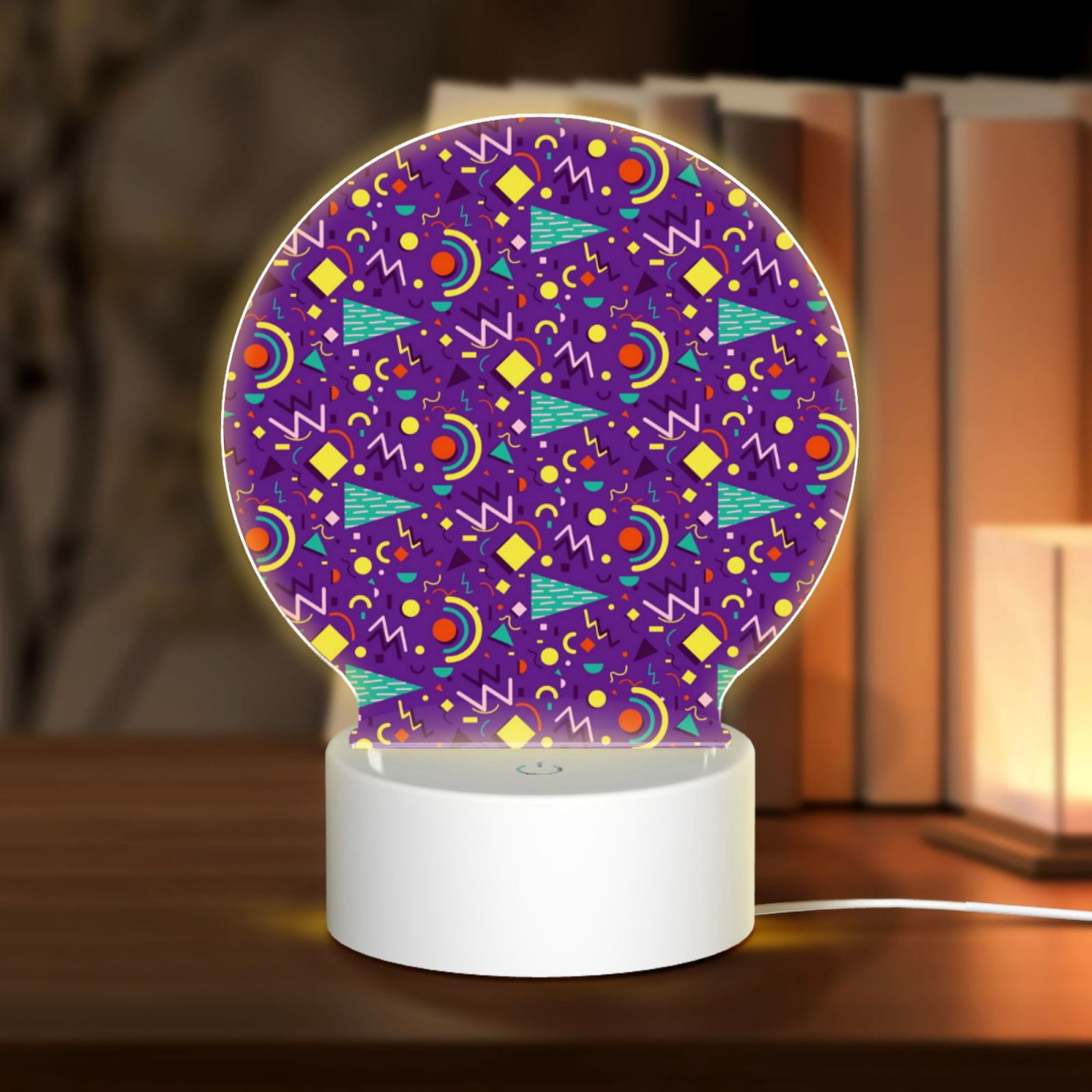 Salouo Retro 80s Style for Round Acrylic Night Light - Acrylic Sheets ...