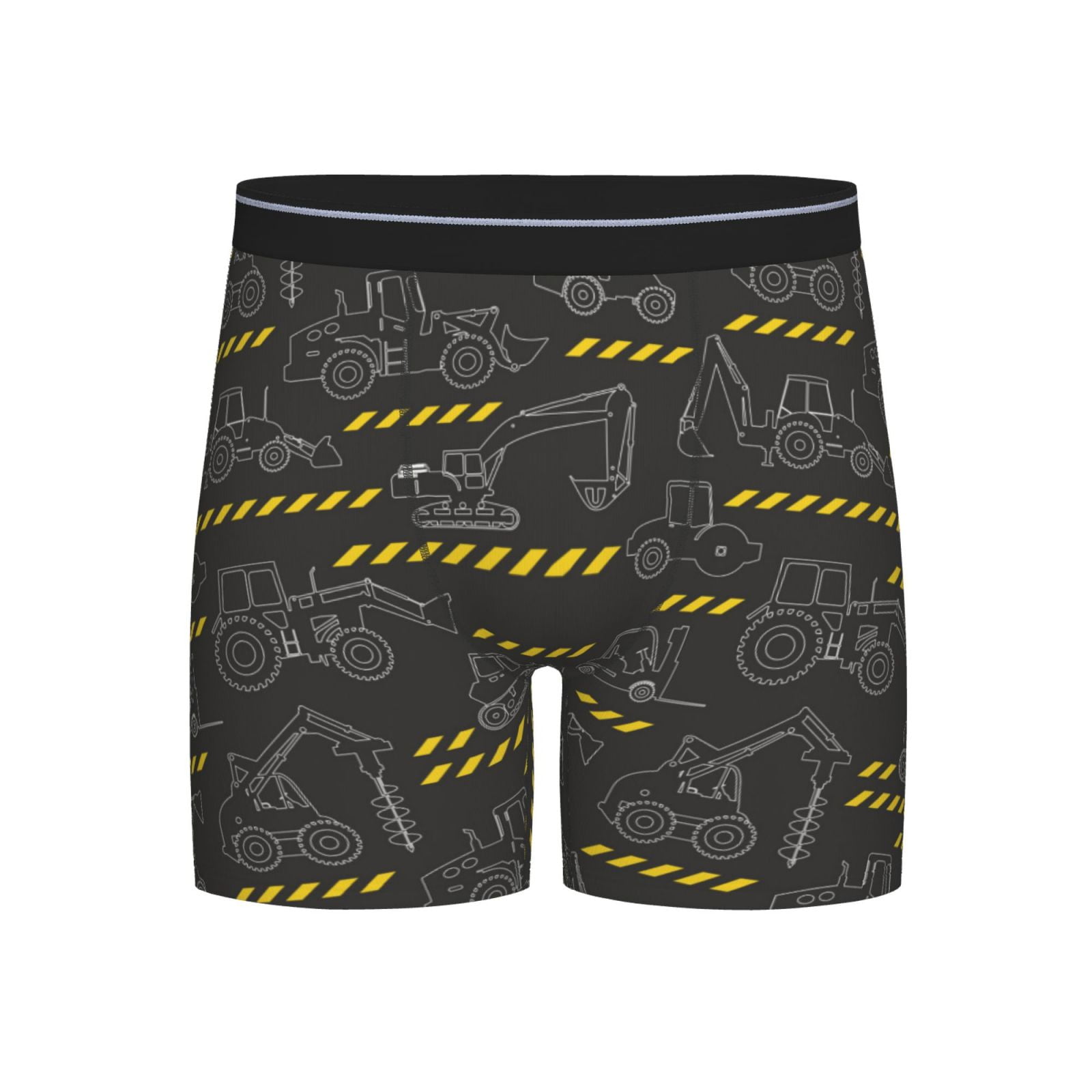 Salouo Retro Excavator Pattern Men's Boxer Briefs, Soft & Breathable ...
