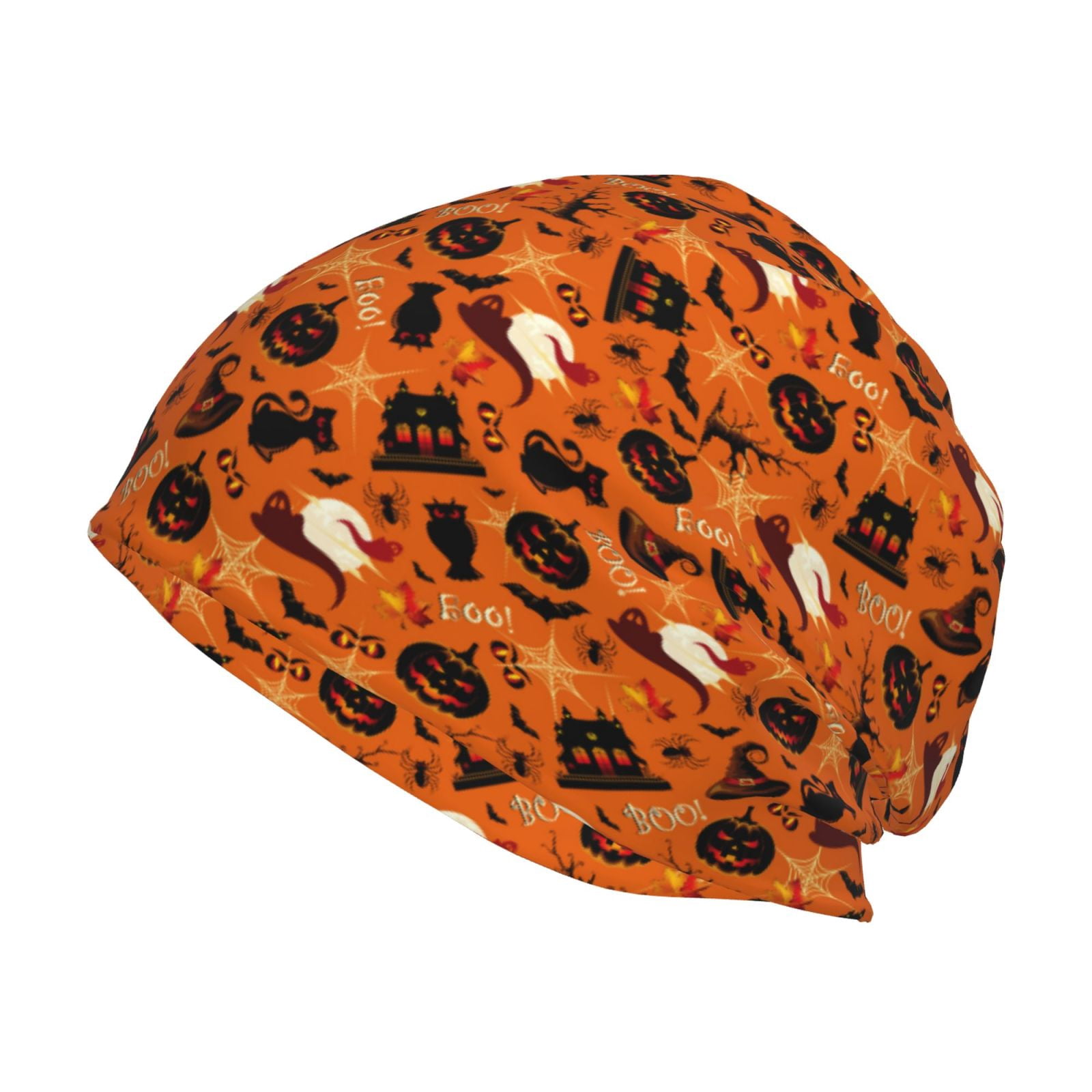 Salouo Retro Halloween Print Unisex Beanie Hat,Knitted Baggy Skull Cap ...