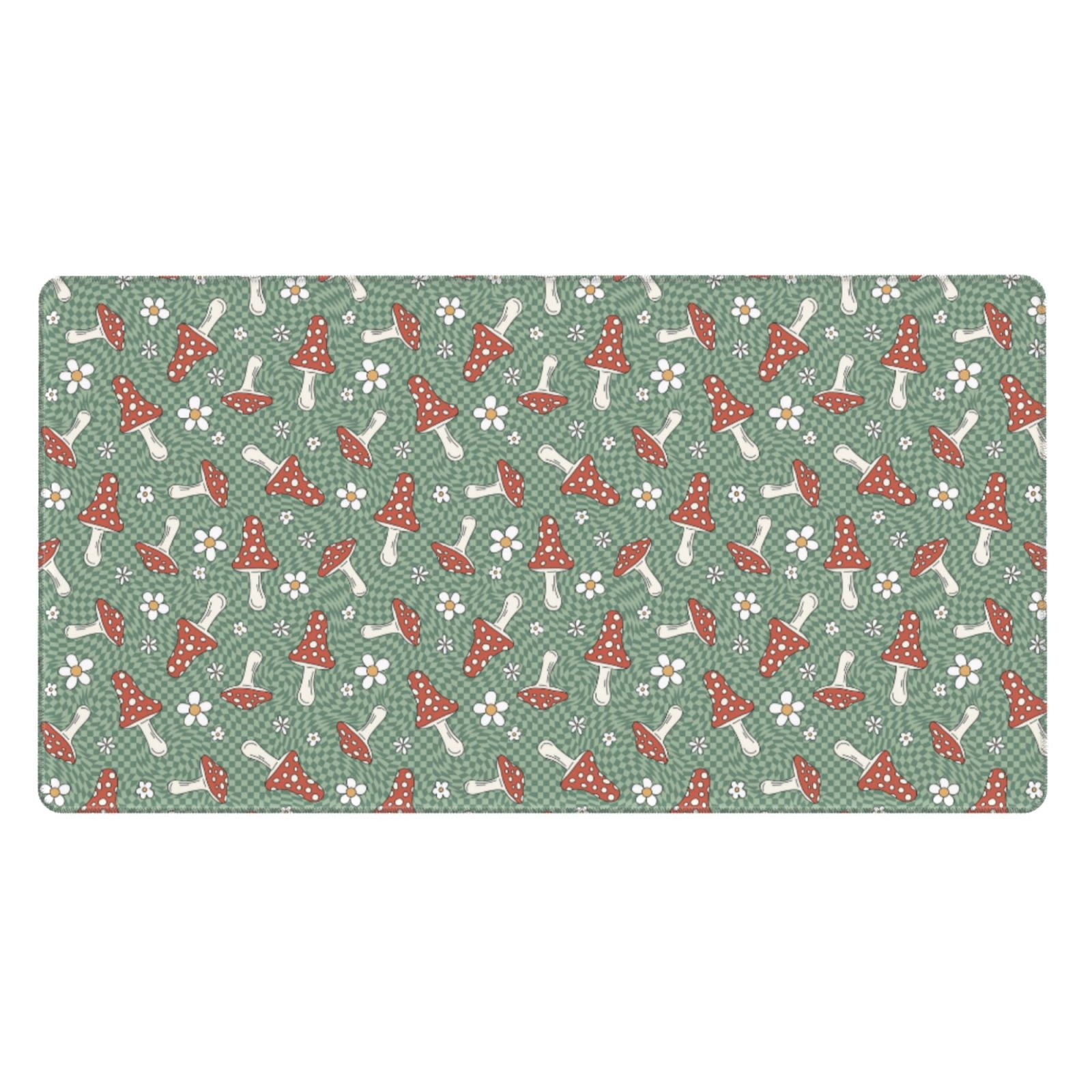 Salouo Retro Hippie Groovy Mushroom Print Large Mouse Pad,Extended Mat ...