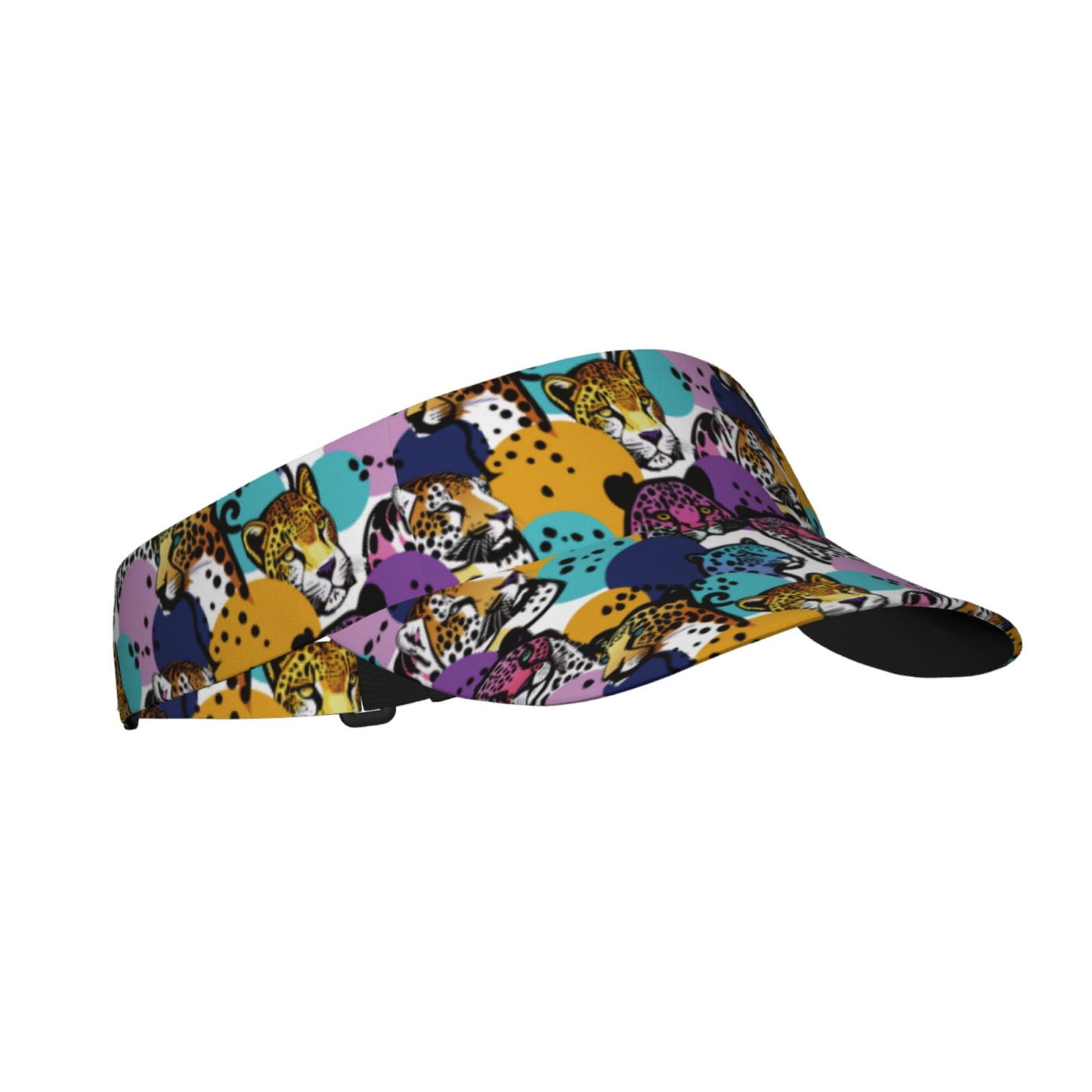Salouo Retro Panther Pattern Sport Sun Visor Hats,1-Piece of Adult Sunscreen Visor Cap ...