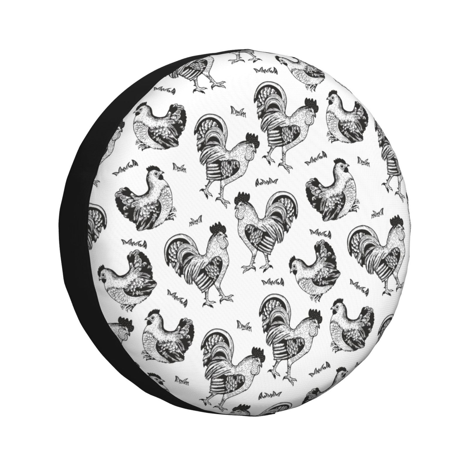 Salouo Retro Rooster Print Spare Tire Cover 14-17 inch Spare Tire ...