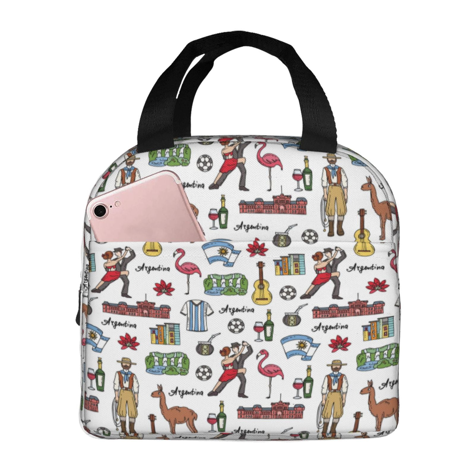 Salouo Retro Style for Unisex Lunch Bag Leakproof Lunch Tote Large ...